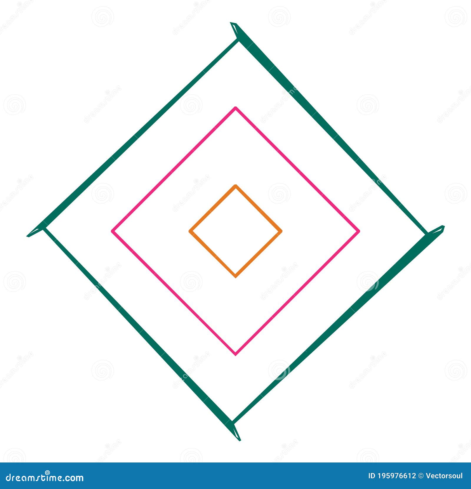Abstract Random Geometry Shape. Generative Art Geometric Angular, Edgy ...