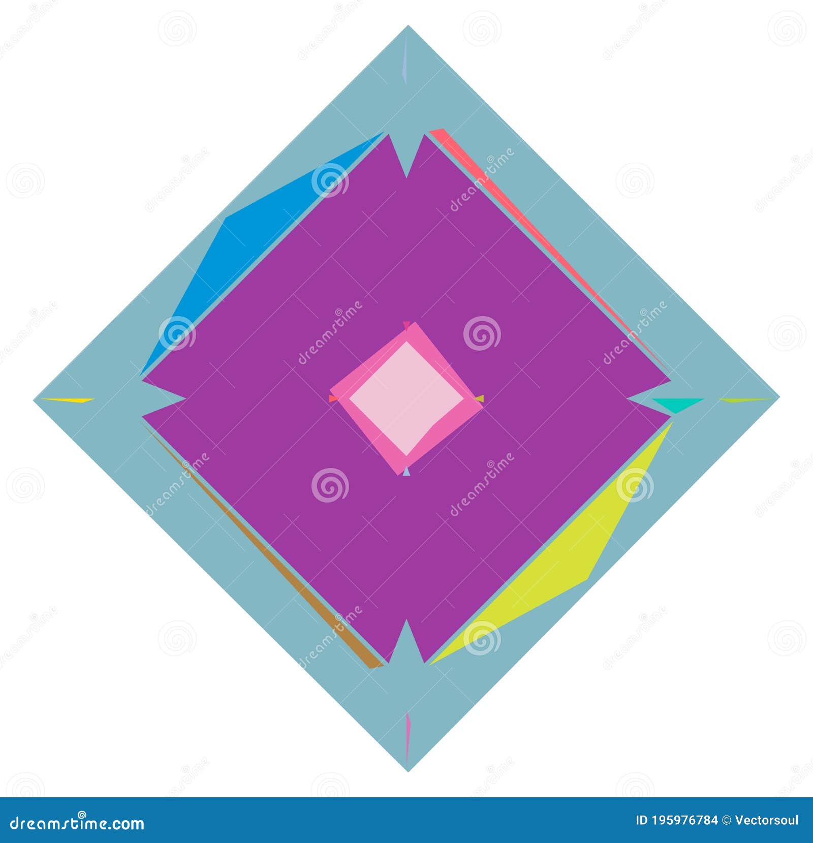 Abstract Random Geometry Shape. Generative Art Geometric Angular, Edgy ...