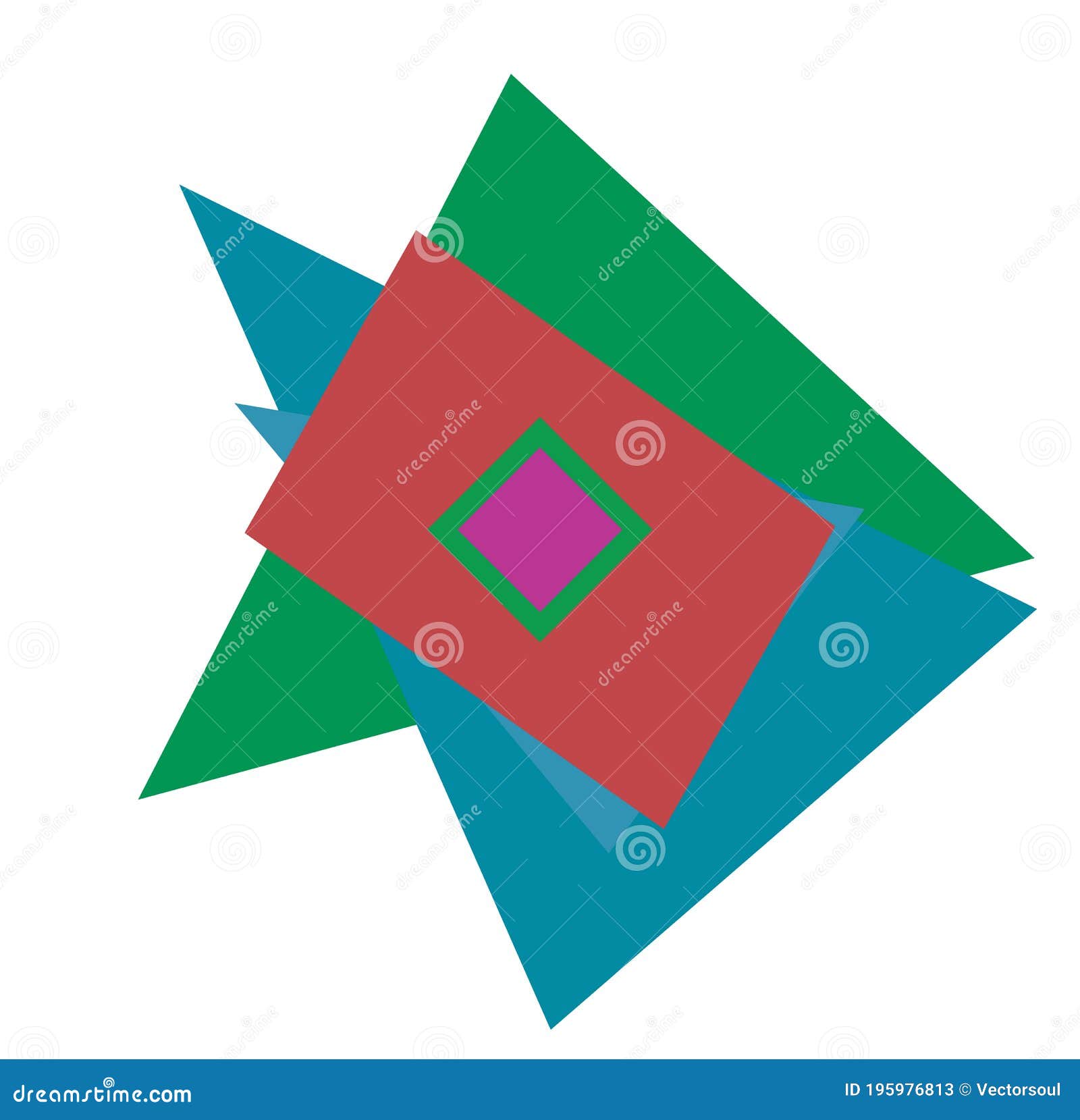 Abstract Random Geometry Shape. Generative Art Geometric Angular, Edgy ...