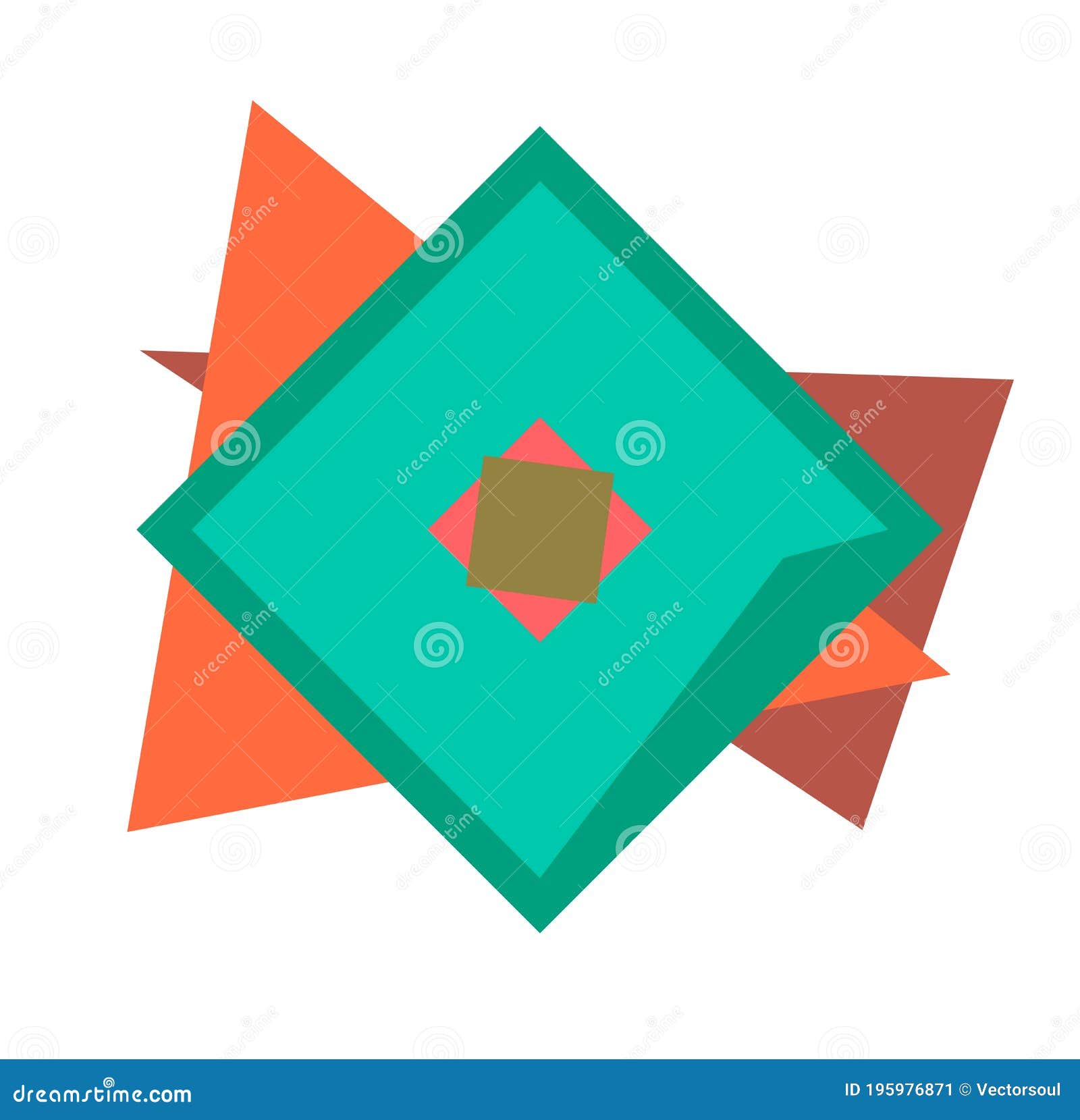 Abstract Random Geometry Shape. Generative Art Geometric Angular, Edgy ...