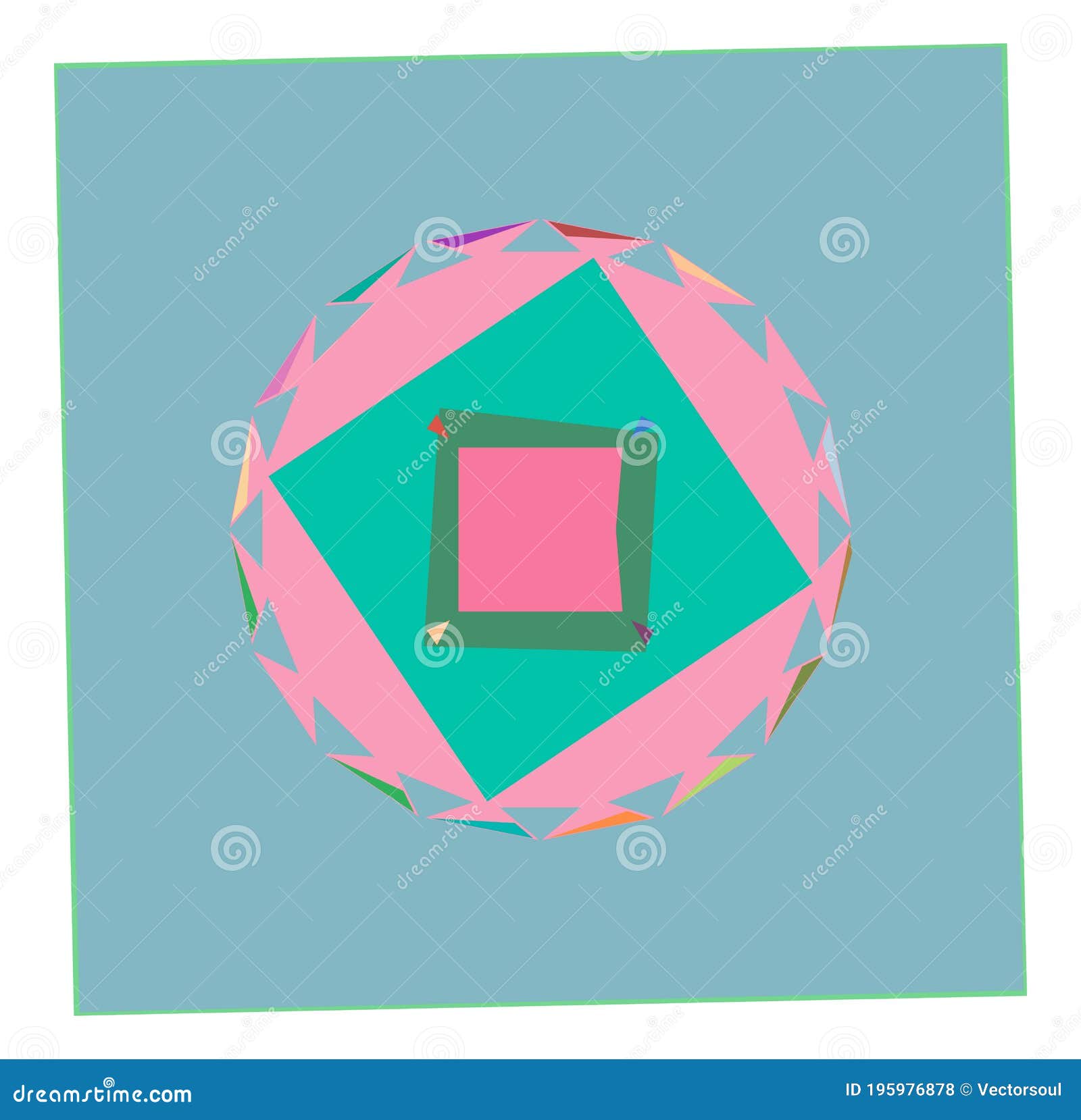 Abstract Random Geometry Shape. Generative Art Geometric Angular, Edgy ...