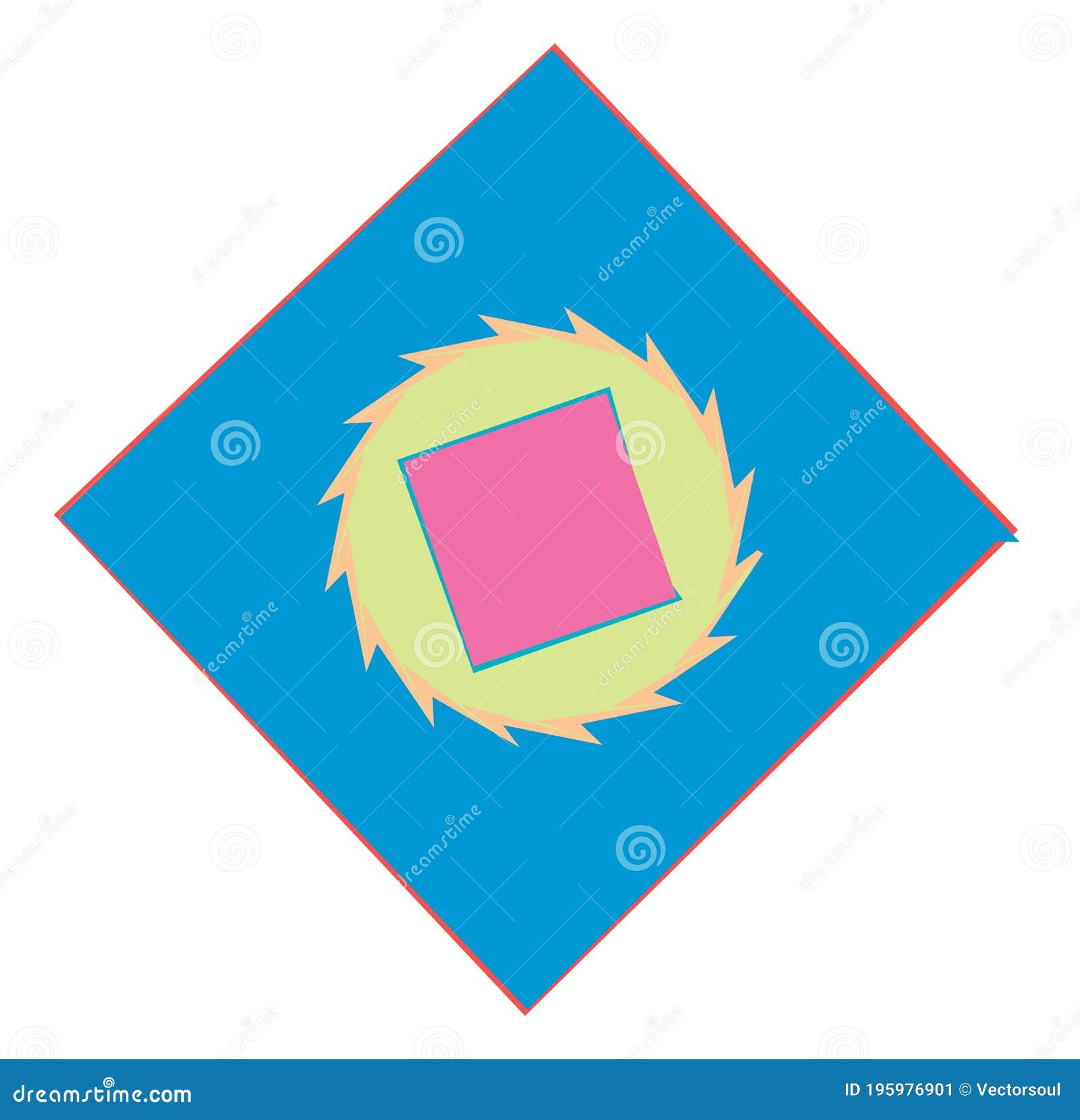 Abstract Random Geometry Shape. Generative Art Geometric Angular, Edgy ...