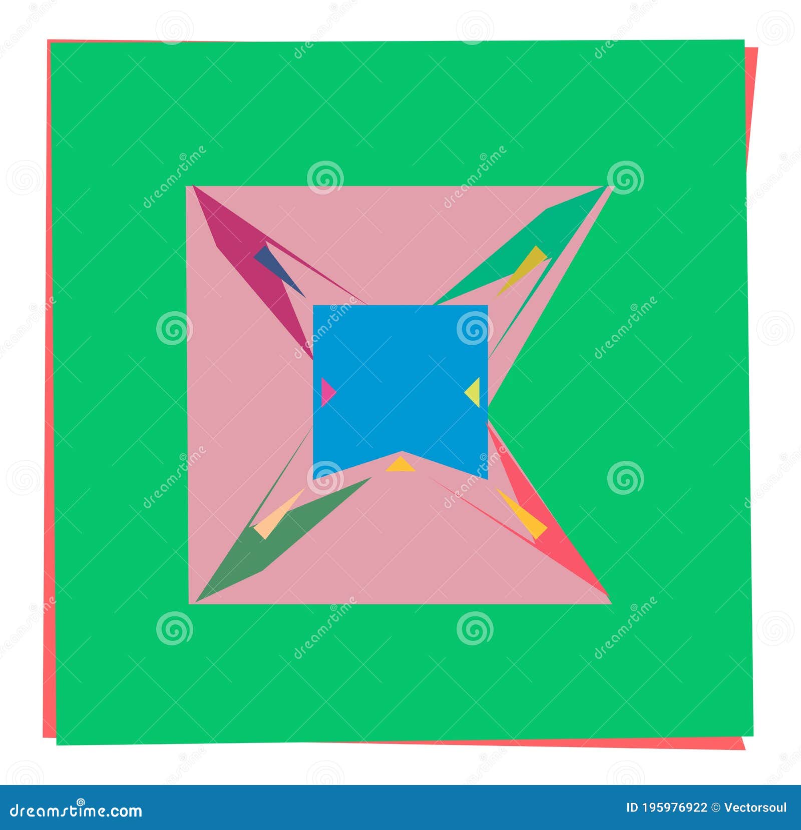 Abstract Random Geometry Shape. Generative Art Geometric Angular, Edgy ...