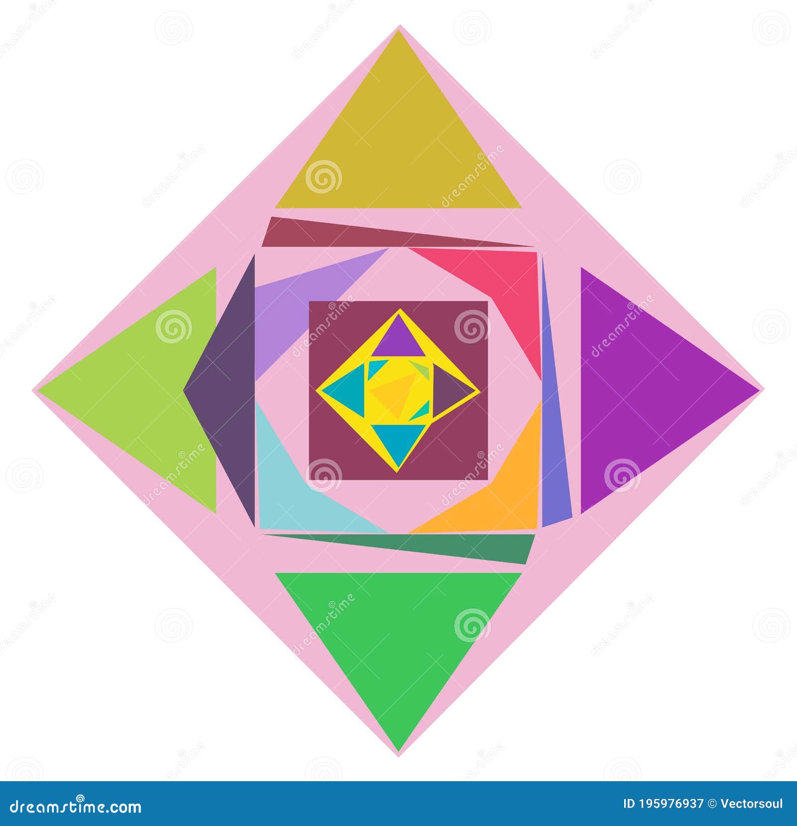 Abstract Random Geometry Shape. Generative Art Geometric Angular, Edgy ...