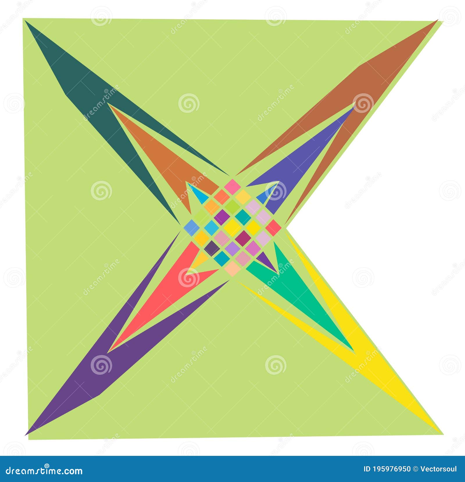 Abstract Random Geometry Shape. Generative Art Geometric Angular, Edgy ...