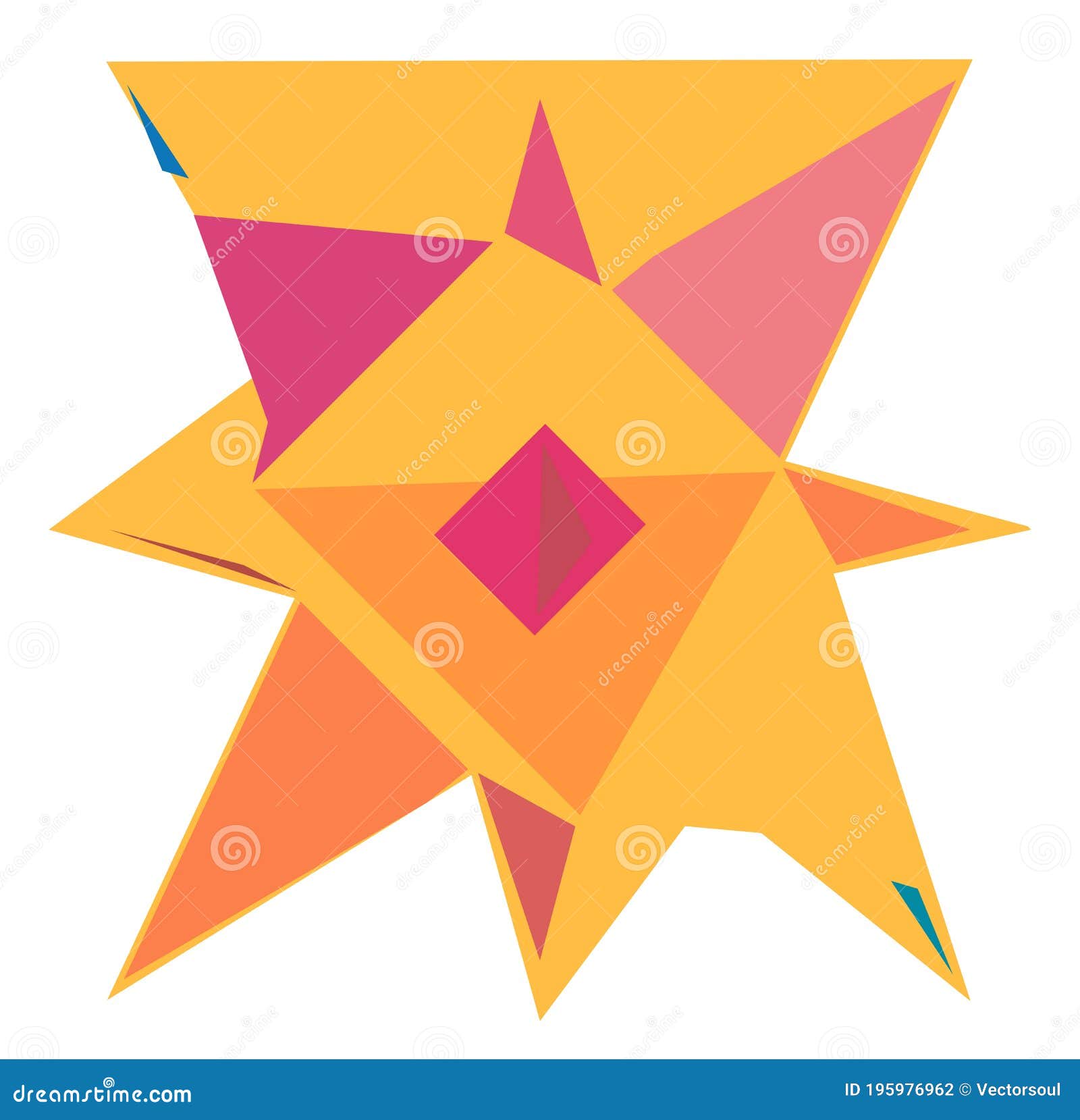 Abstract Random Geometry Shape. Generative Art Geometric Angular, Edgy ...