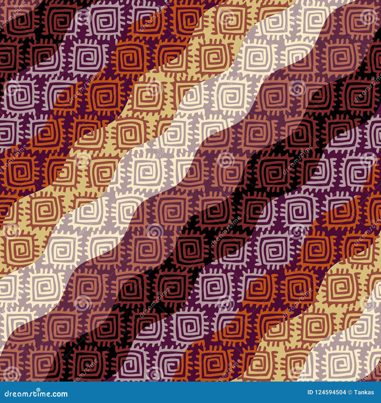 Brown tribal background. stock vector. Illustration of circle - 124594504