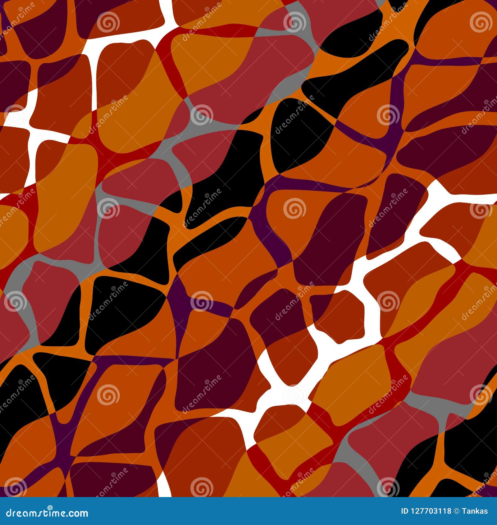 Abstract Random Brown Tribal Pattern of Curved Shapes. Stock Vector ...