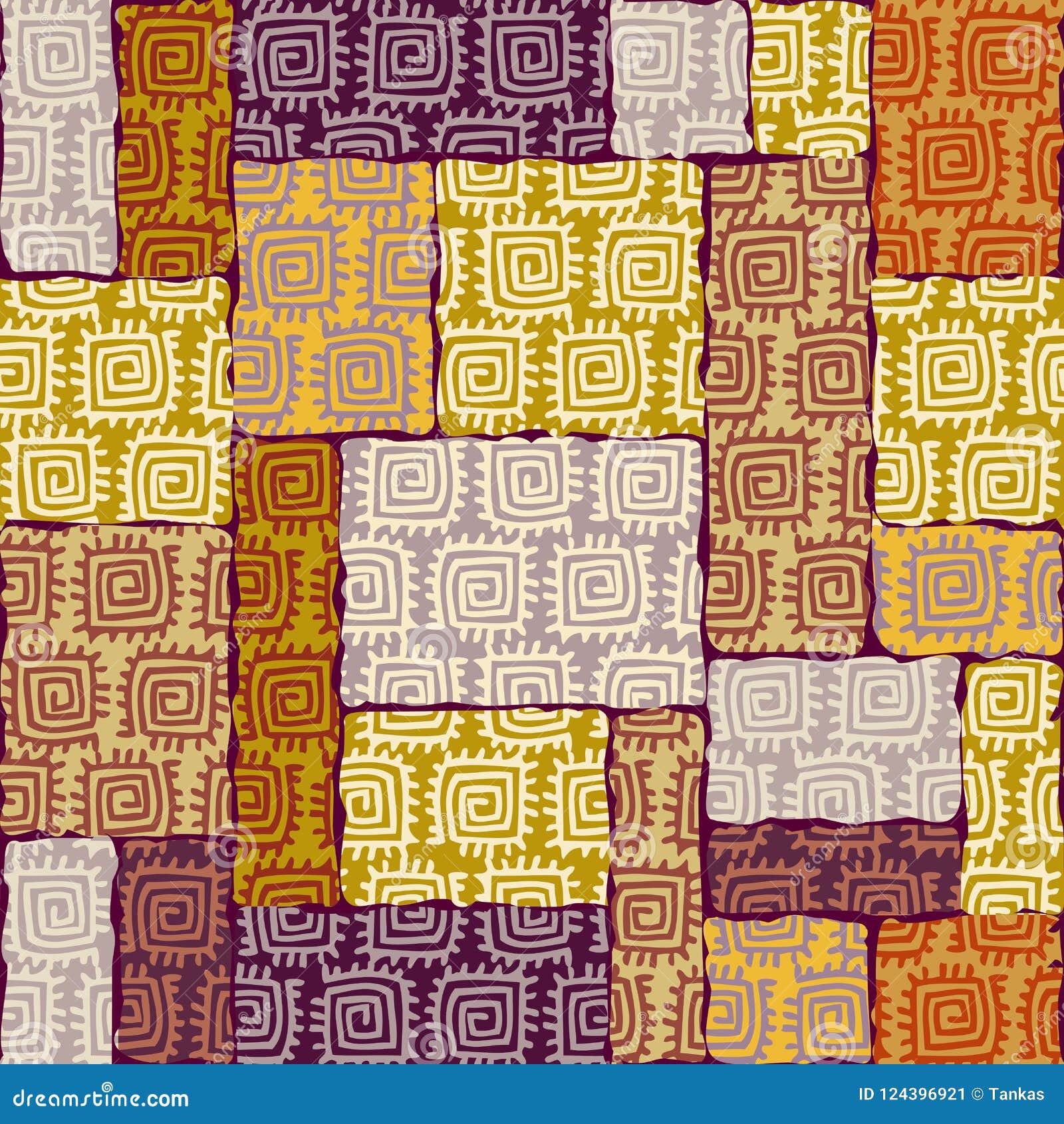 Brown tribal background. stock vector. Illustration of exotic - 124396921