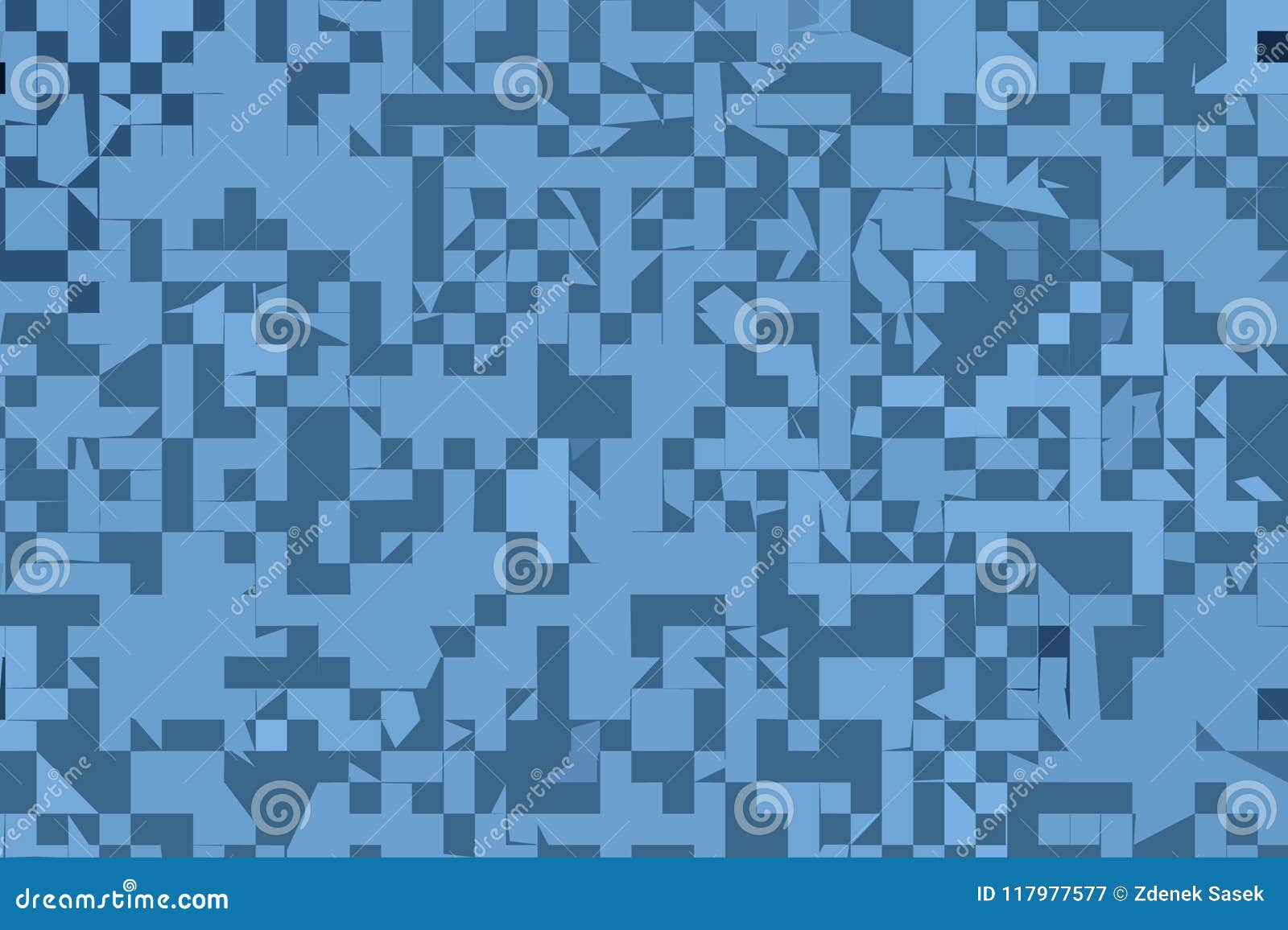 Abstract Blue Random and Irregular Geometric Square Background Design ...