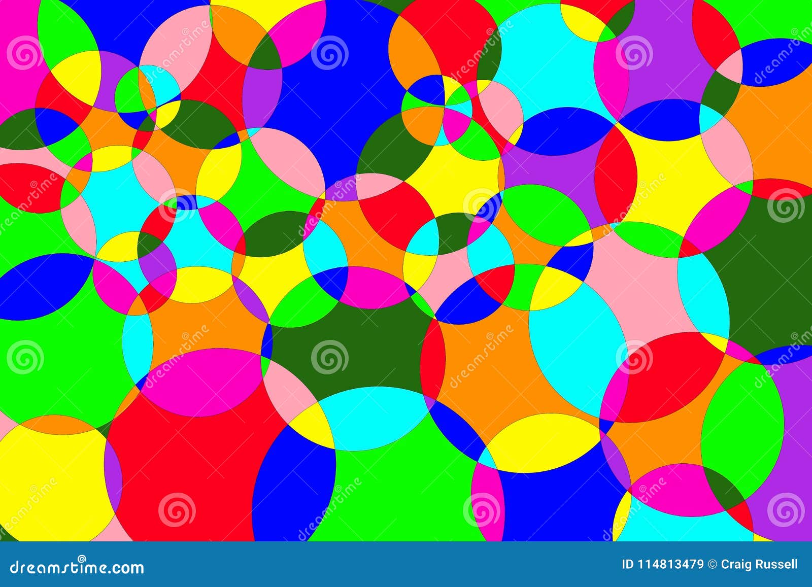 Random Multi Coloured Background Made from Circles Stock Illustration ...