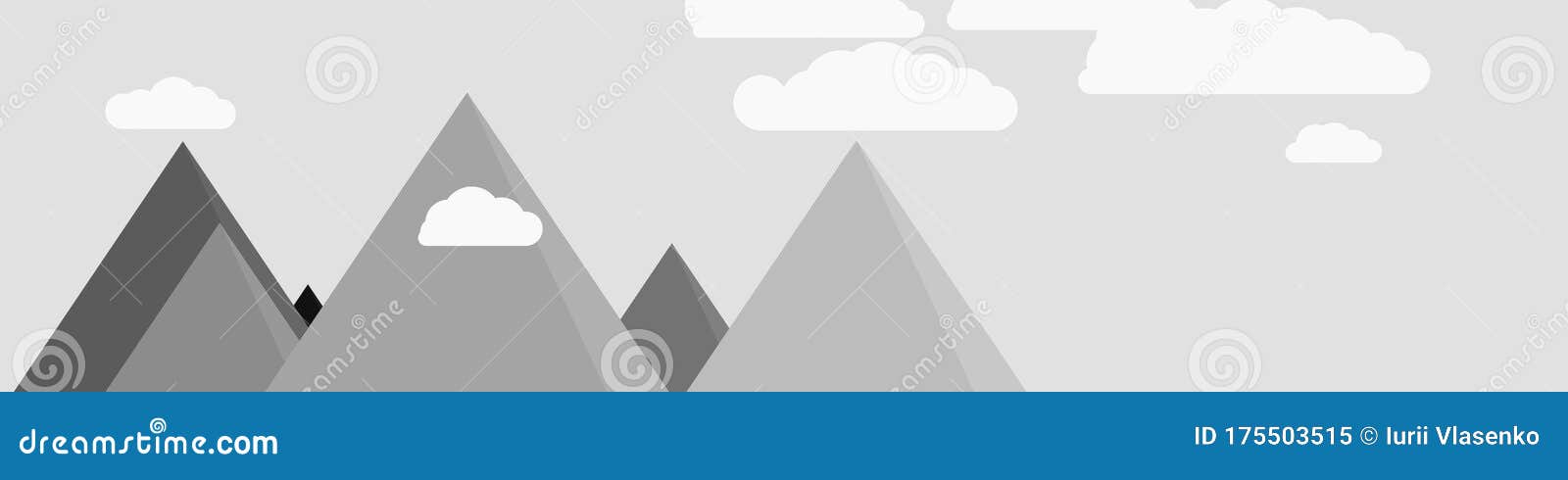 Abstract Random Placed Mountains Panorame Generative Art Background ...