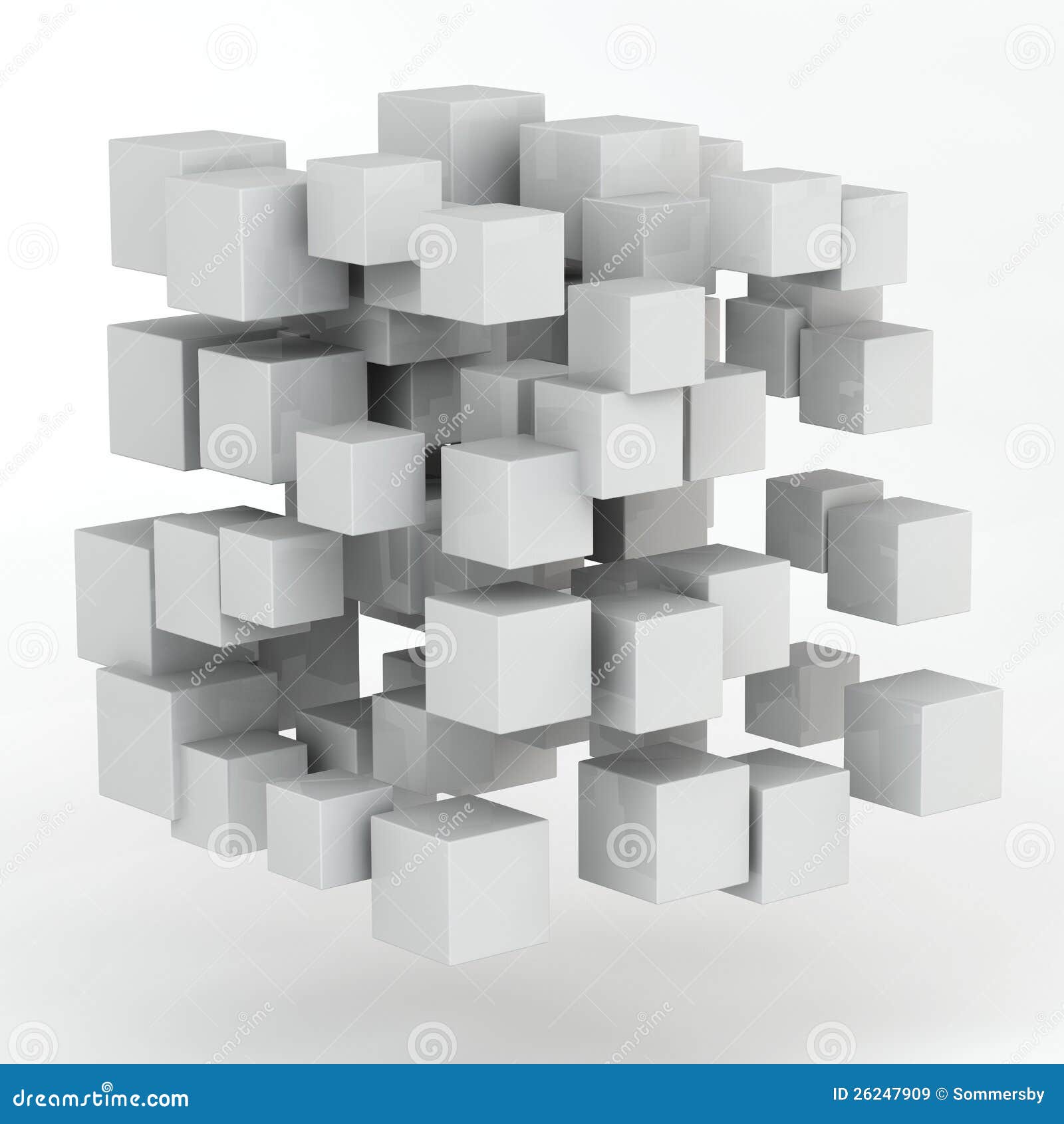 Abstract Random Shape from Cubes Stock Illustration - Illustration of ...