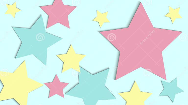 Abstract Random Star Size Pattern Pastel Colors Background Stock Vector ...