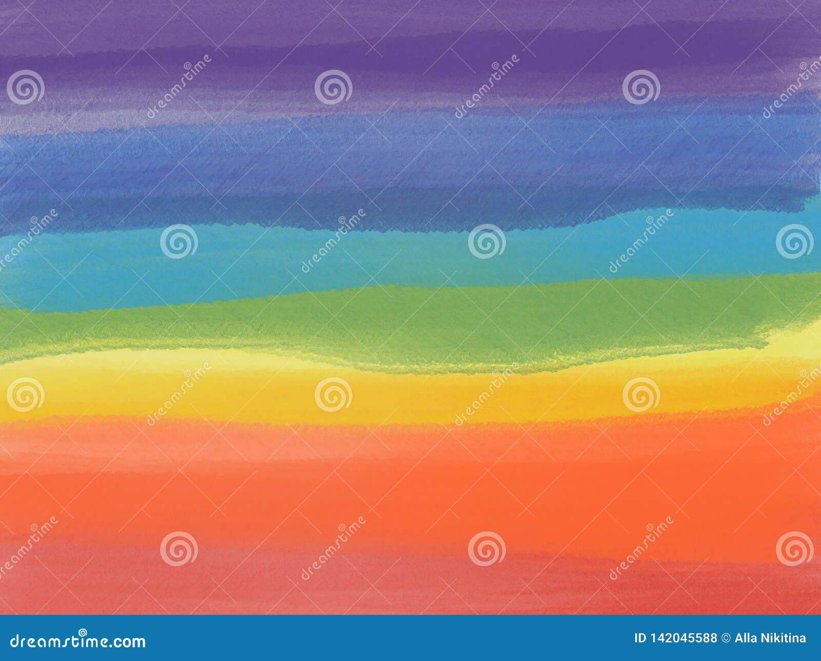 Raster Illustration of a Rainbow Stock Illustration - Illustration of ...