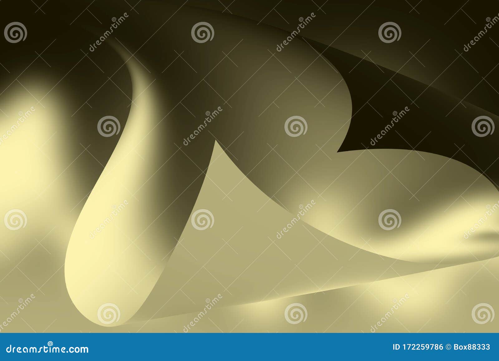 Abstract Raster Pattern with Distorted Surfaces in Golden Colors. Metal ...