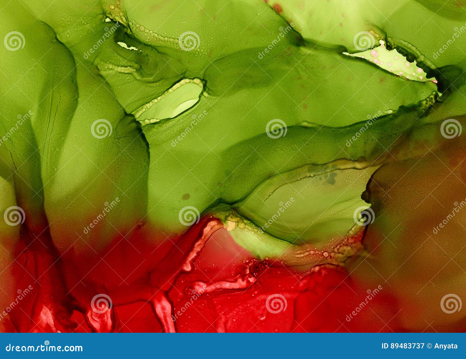 Abstract Raster Red and Green Mixing Stock Illustration - Illustration ...