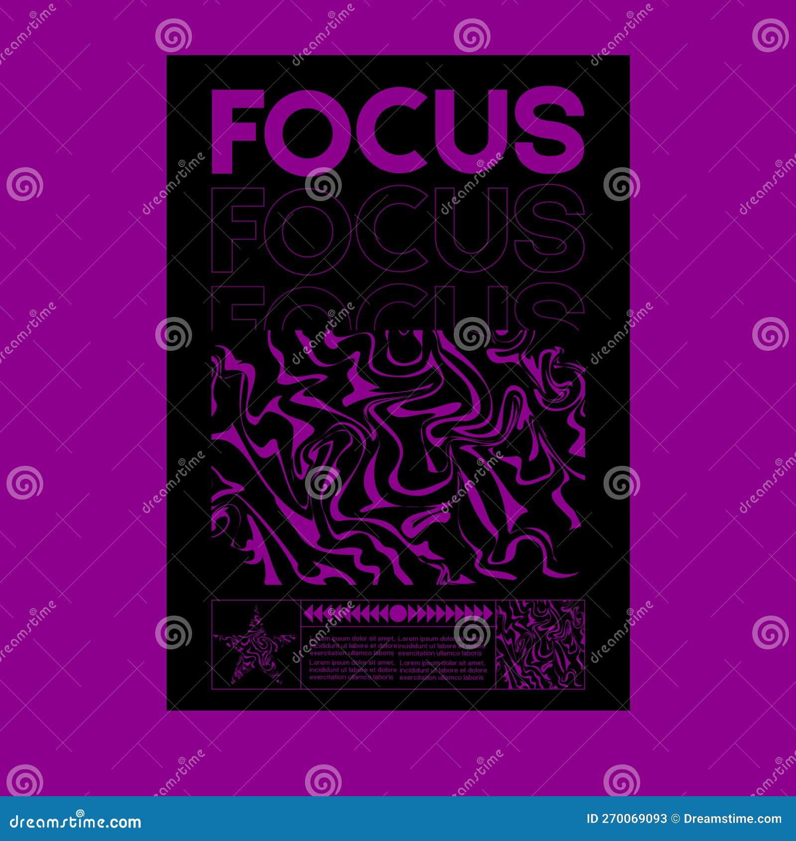 Abstract Rave Poster or Flyer Design Template with Abstract Purple ...