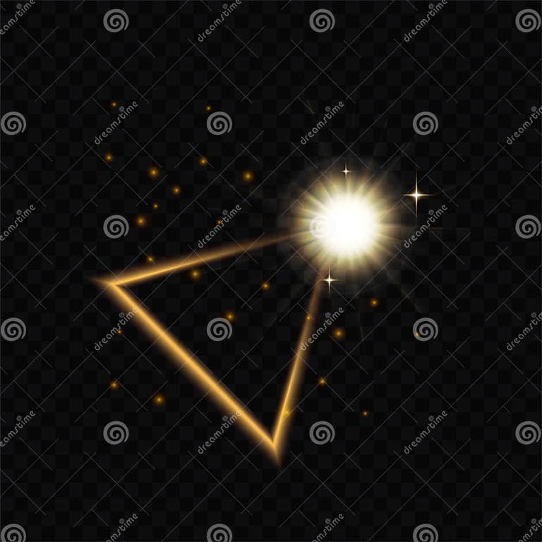 Abstract Triangle Geometric Shape with Glowing Light Effect Stock ...