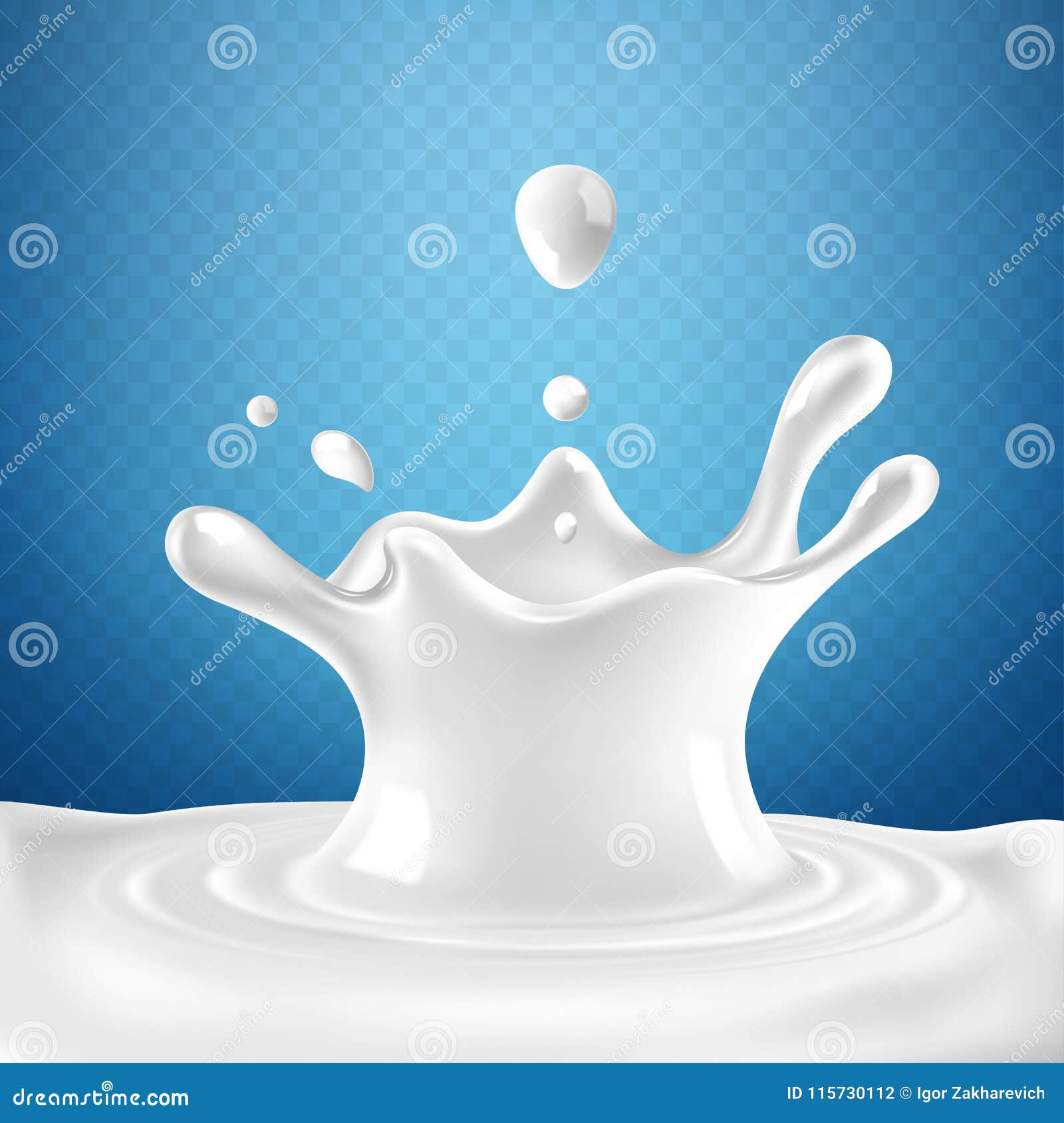 Abstract Realistic Milk Drop Splashes Stock Illustrations – 375 ...
