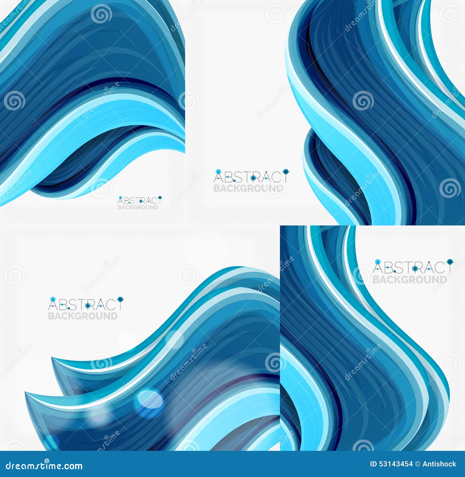 Abstract Realistic Solid Wave Background Stock Vector - Illustration of ...