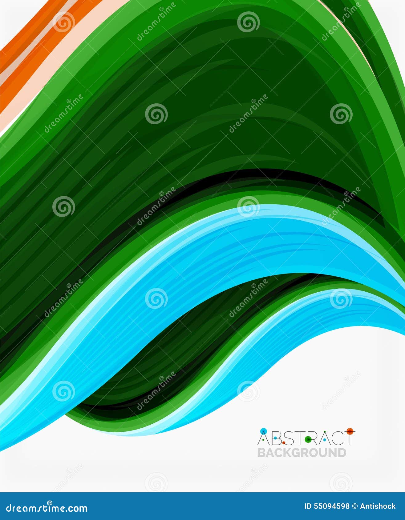 Abstract Realistic Solid Wave Background Stock Vector - Illustration of ...
