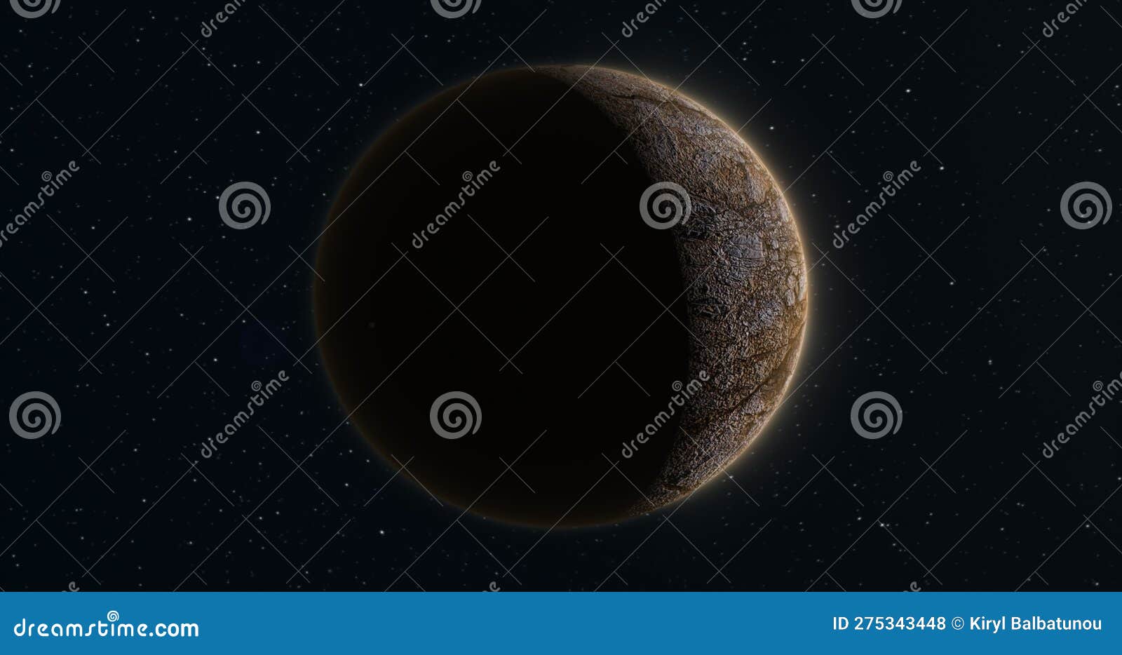 Abstract Realistic Space Planet Round Sphere with a Stone Relief ...