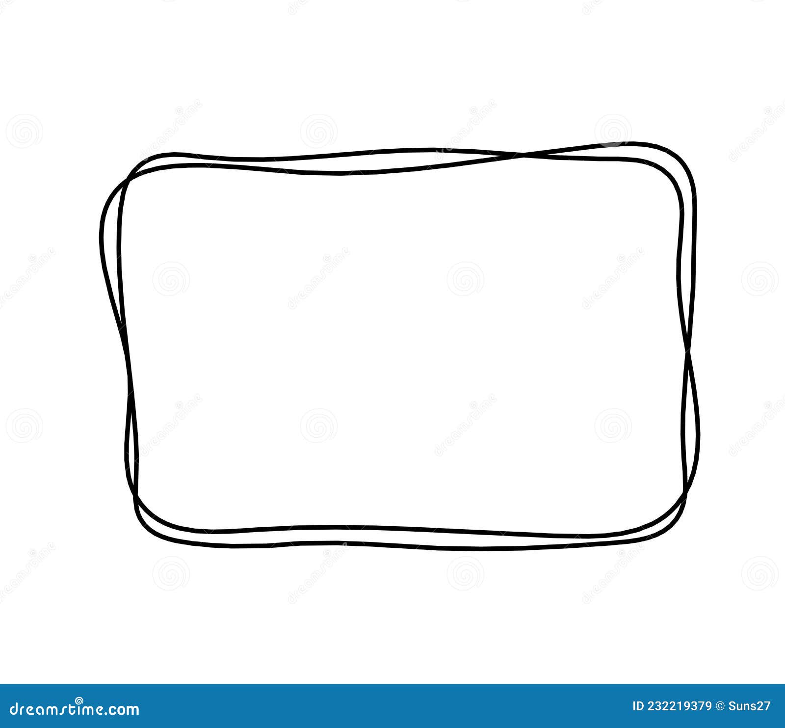 Abstract Rectangle As Line Drawing on White Stock Vector - Illustration ...