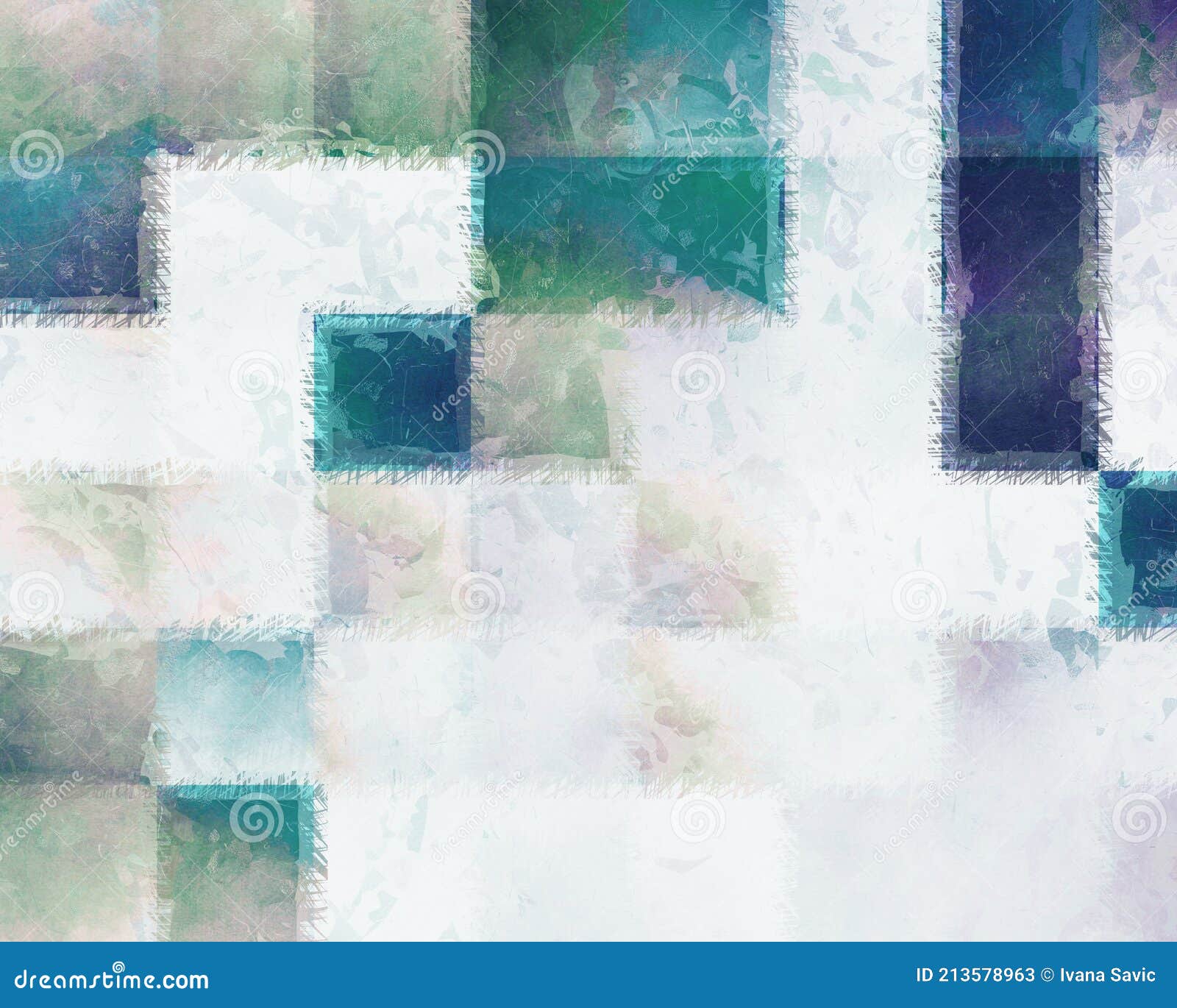 Abstract Rectangle Geometric Shapes, Grunge Splashed Mosaic Design ...