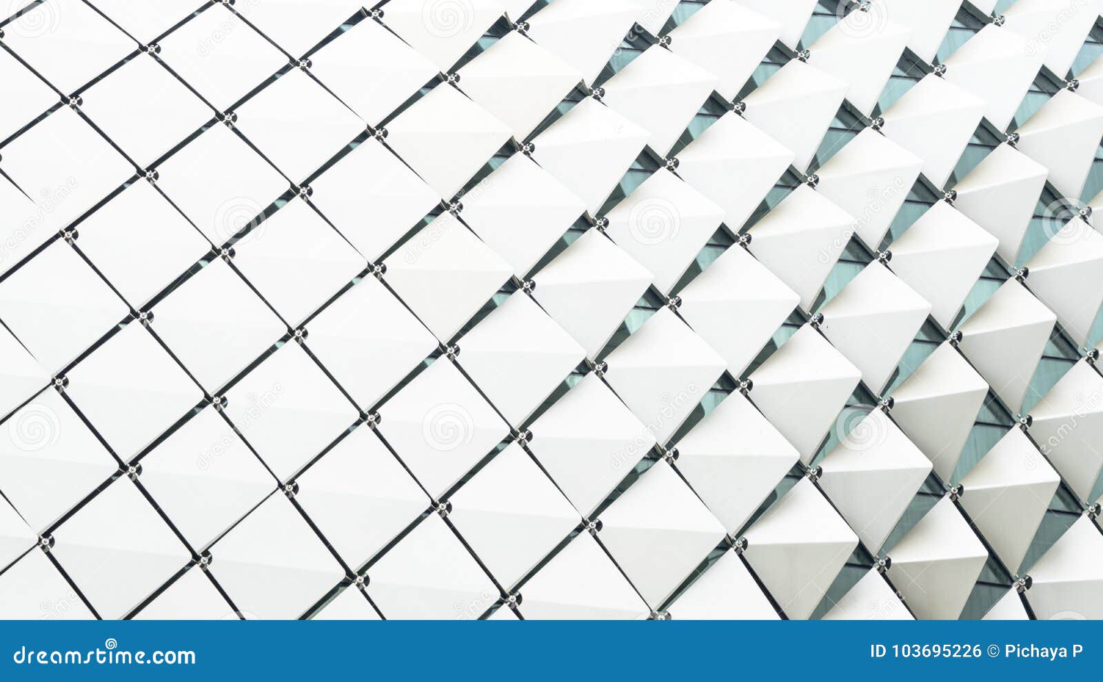 Abstract Rectangle Square Folded Pattern White Gradient Stock Photo ...