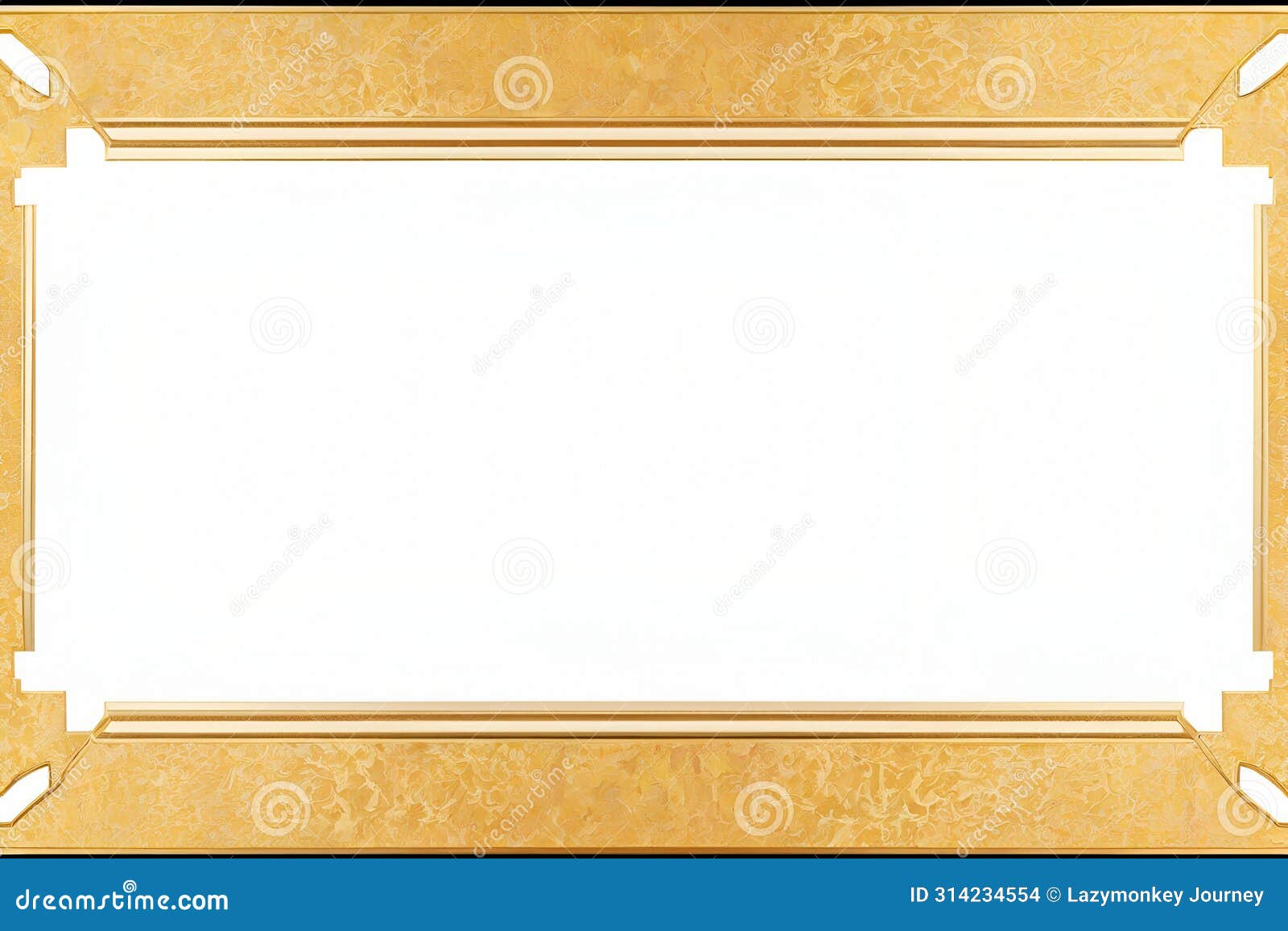 Abstract Rectangle Subtle Yellow Gold Frame Stock Illustration ...