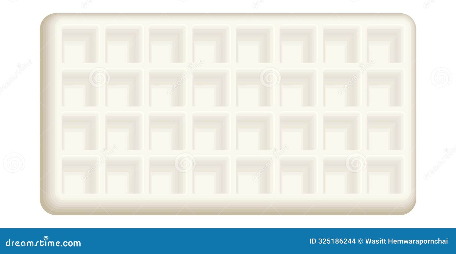 Abstract Rectangle Waffle Pattern Light Cream Color Isolated Graphic ...