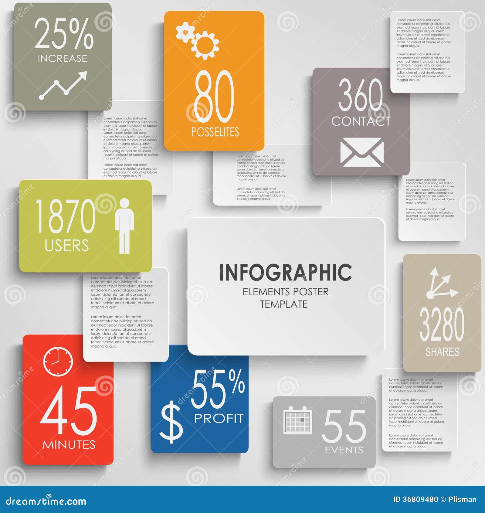 Abstract Rectangles Colorful Infographic Template Stock Vector ...