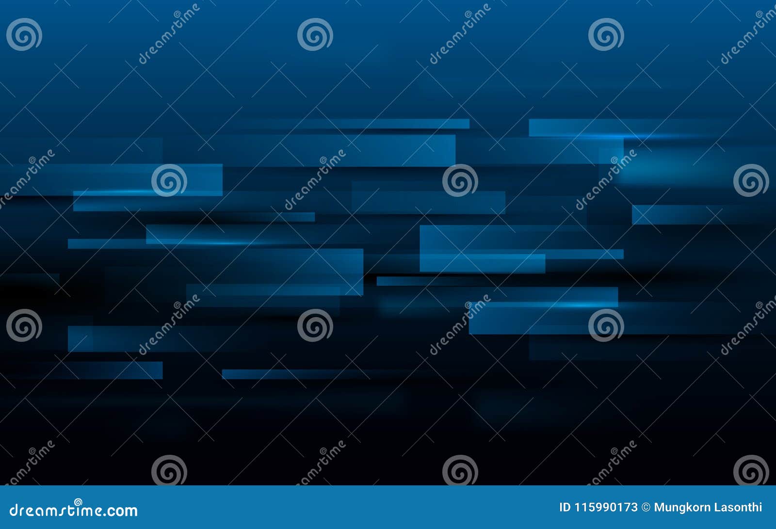Abstract Rectangles Technology Digital Hi Tech Concept on Dark Blue ...