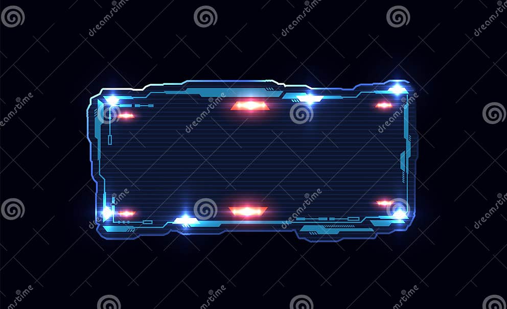 Abstract Rectangular Frame, Futuristic Vector Illustration, Ui Design ...