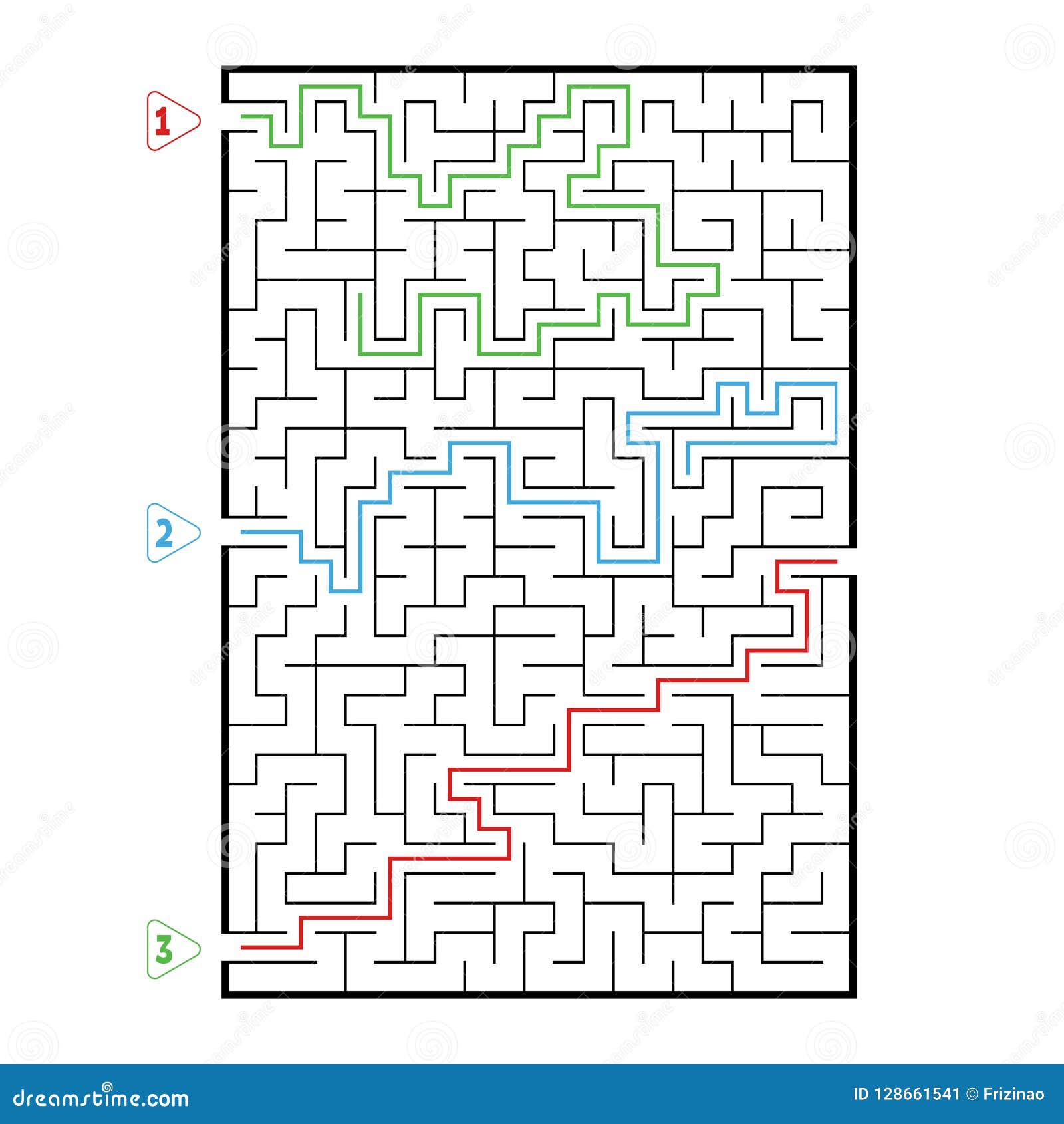 Abstract Rectangular Large Maze. Game for Kids. Puzzle for Children ...