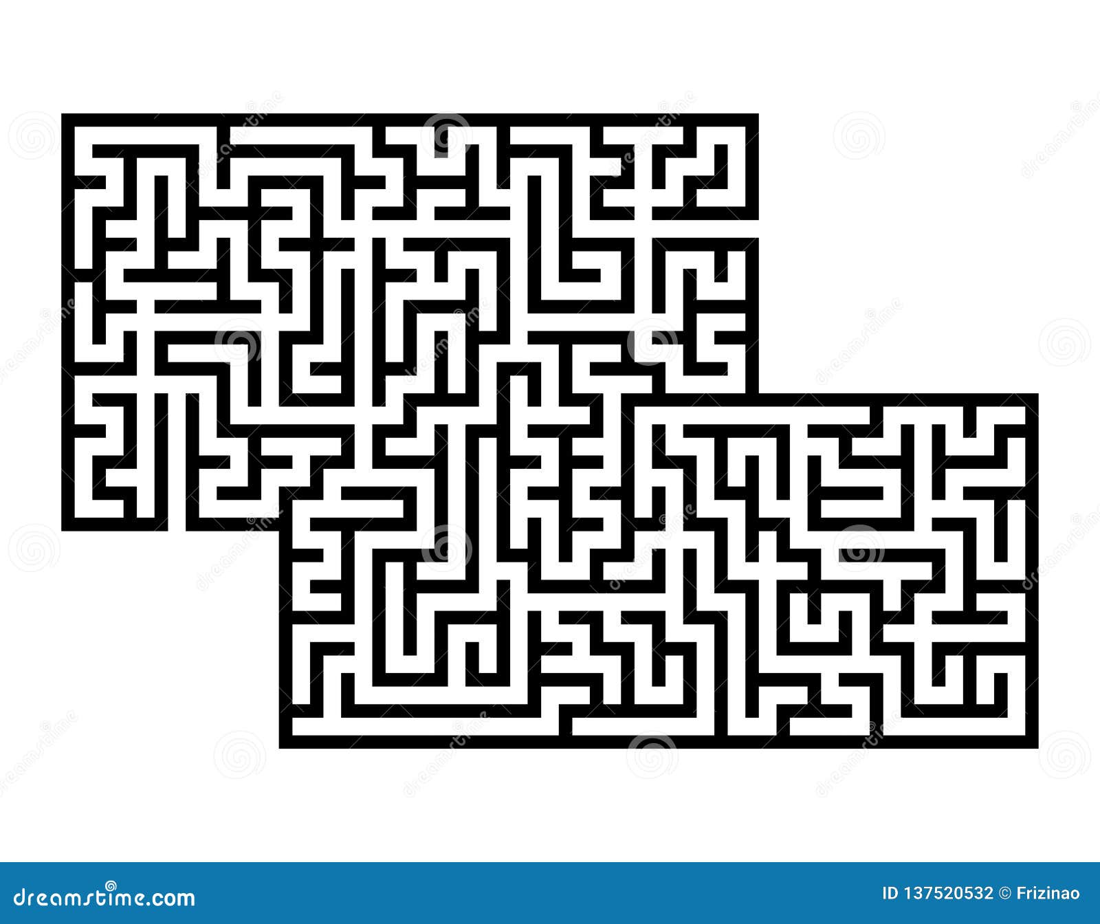 Abstract Rectangular Maze. Game for Kids. Puzzle for Children ...