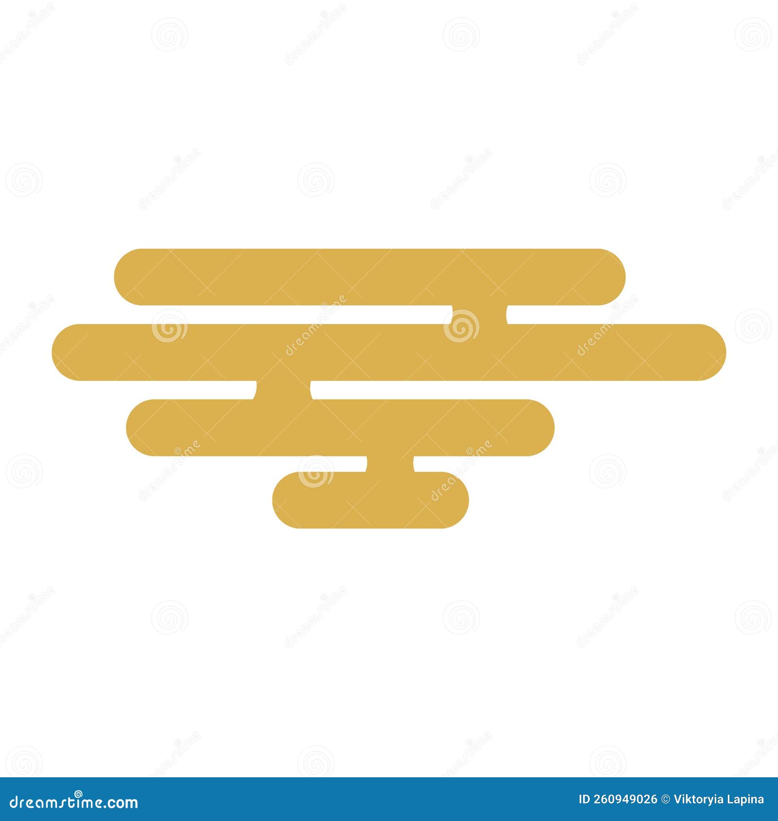 Abstract Rectangular Shape in Gold Color, Vector Illustration Stock ...