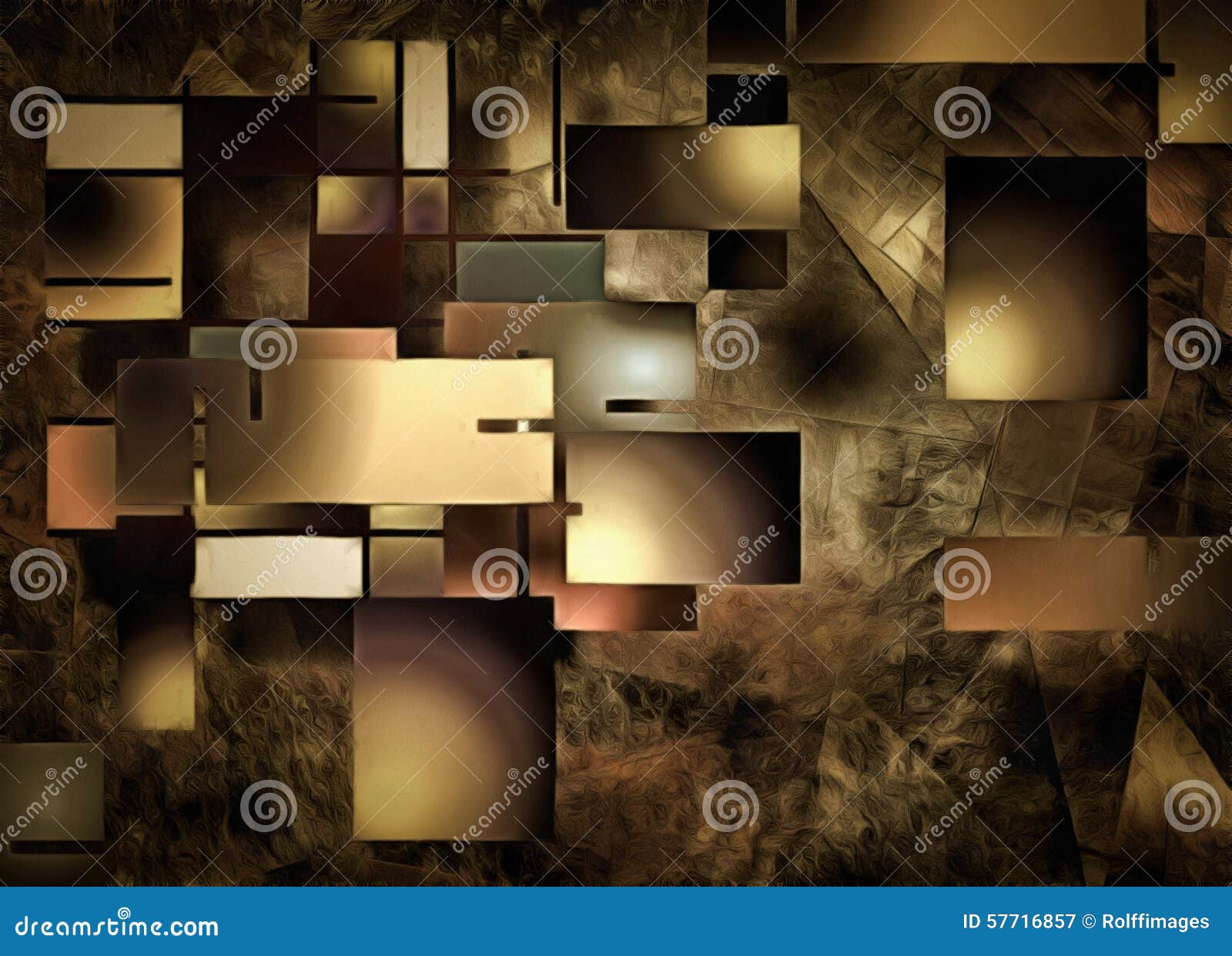 Abstract Rectangular Shapes Composition Stock Illustration ...
