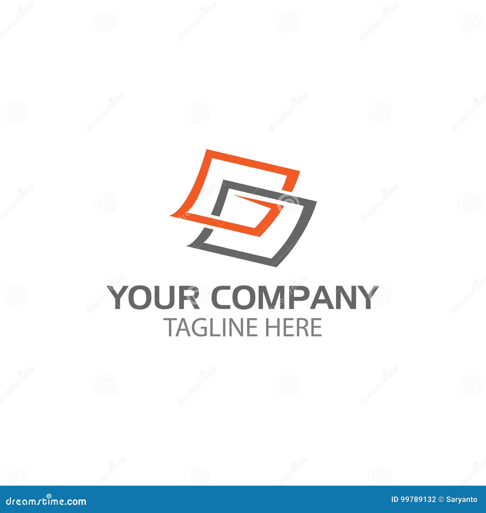 Abstract Rectangular Vector Logo. Stock Vector - Illustration of ...