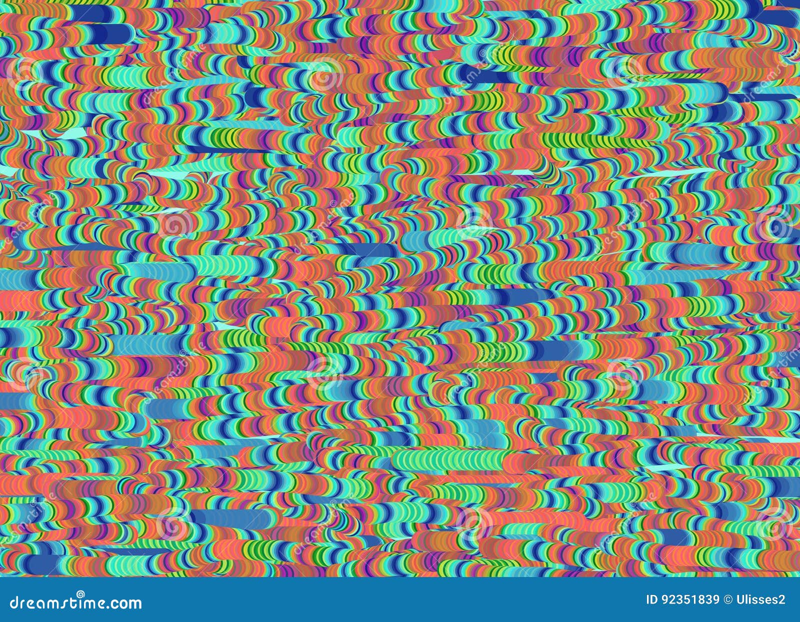 Abstract a Recurring Pattern of Colored Circles Stock Illustration ...