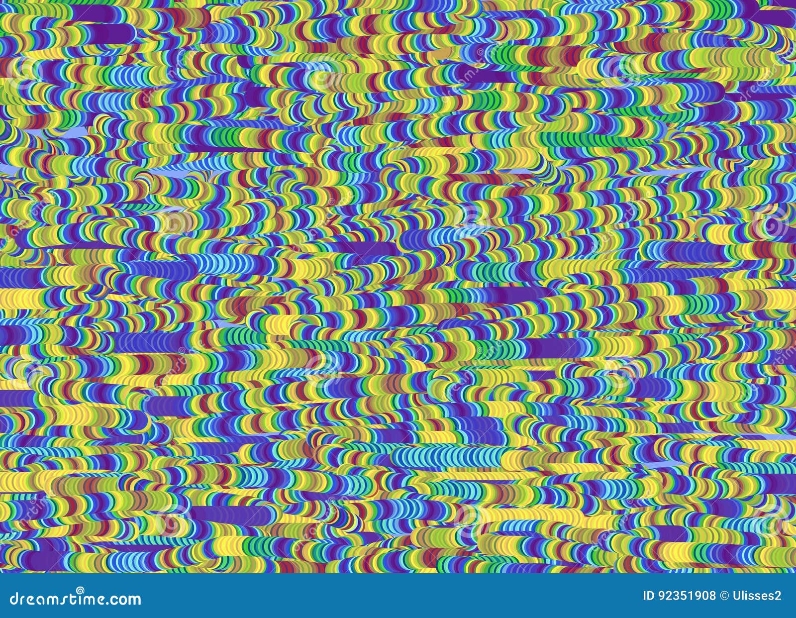 Abstract a Recurring Pattern of Colored Circles Stock Illustration ...