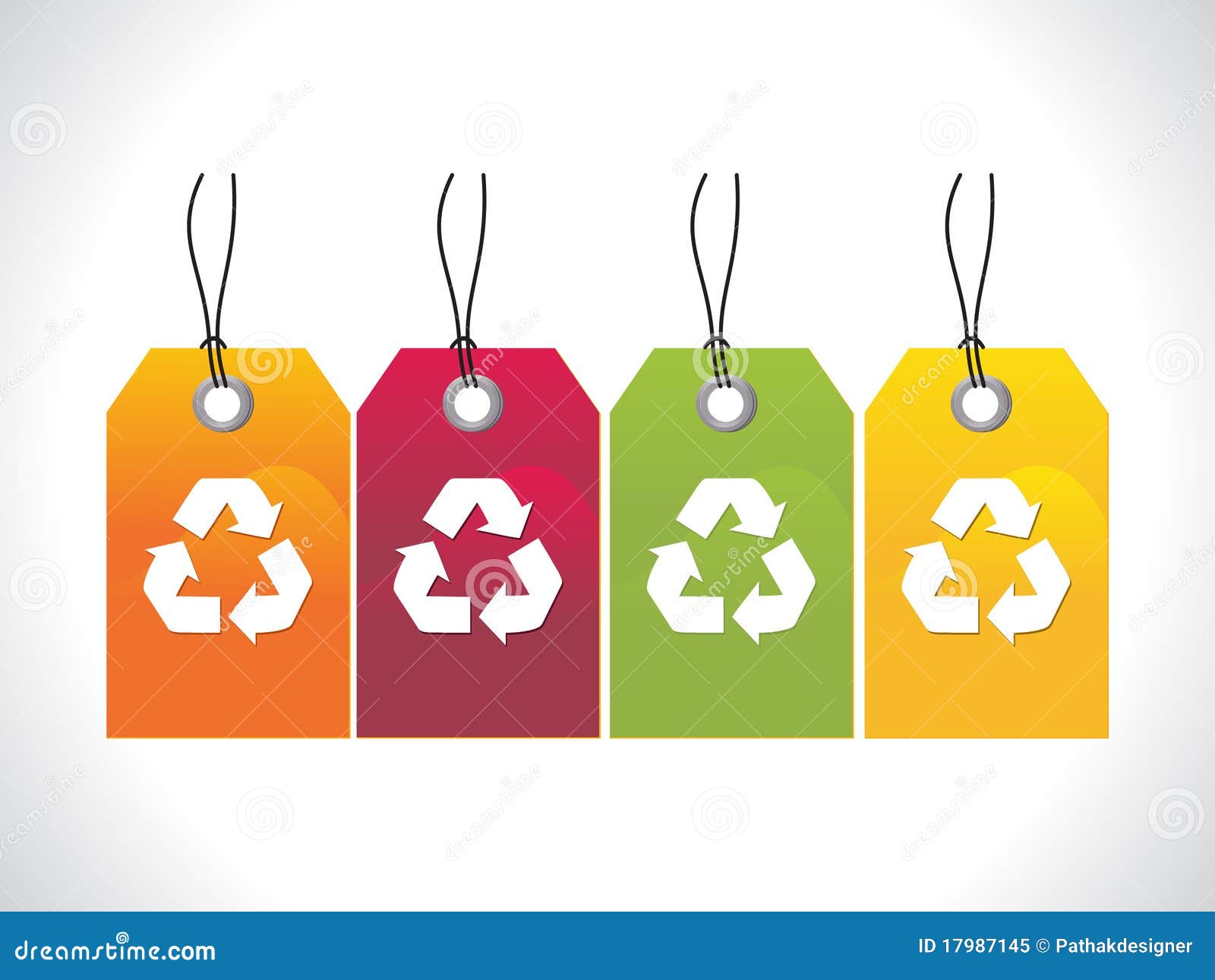 Abstract recycle tag stock vector. Illustration of string - 17987145