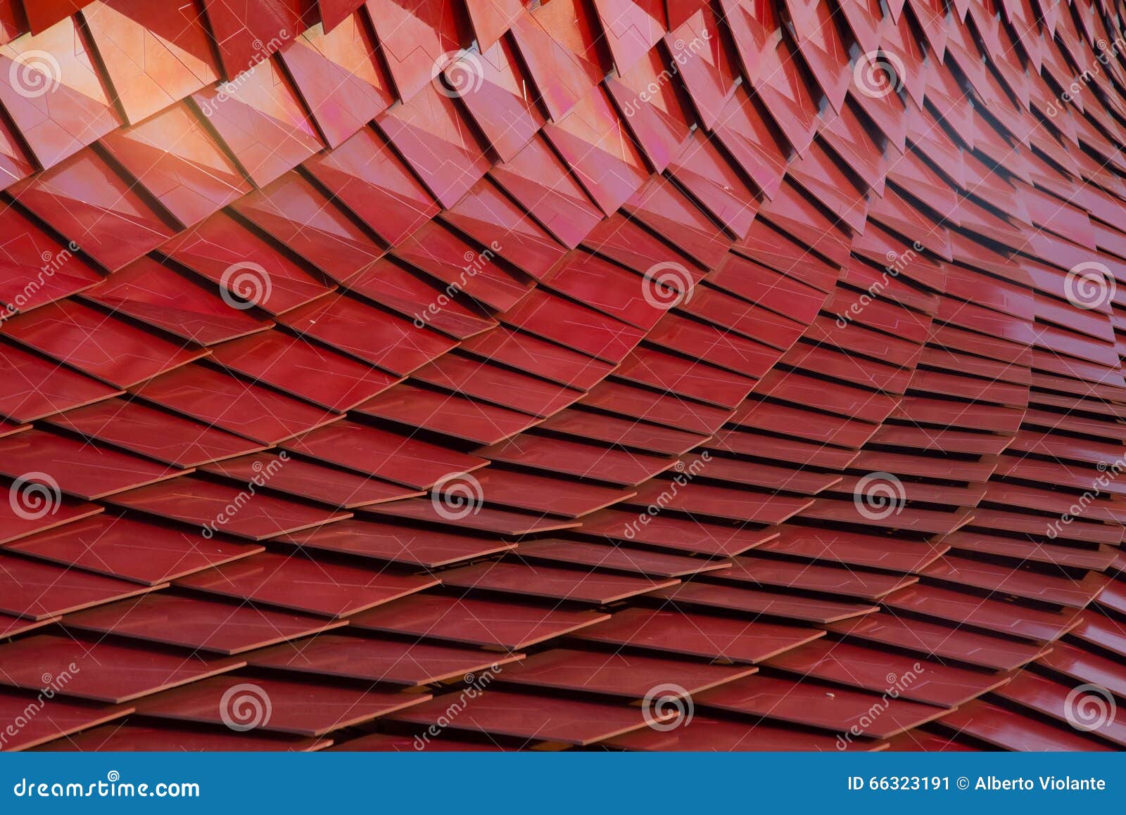 Abstract Red Architecture in Modern City Stock Image - Image of ...