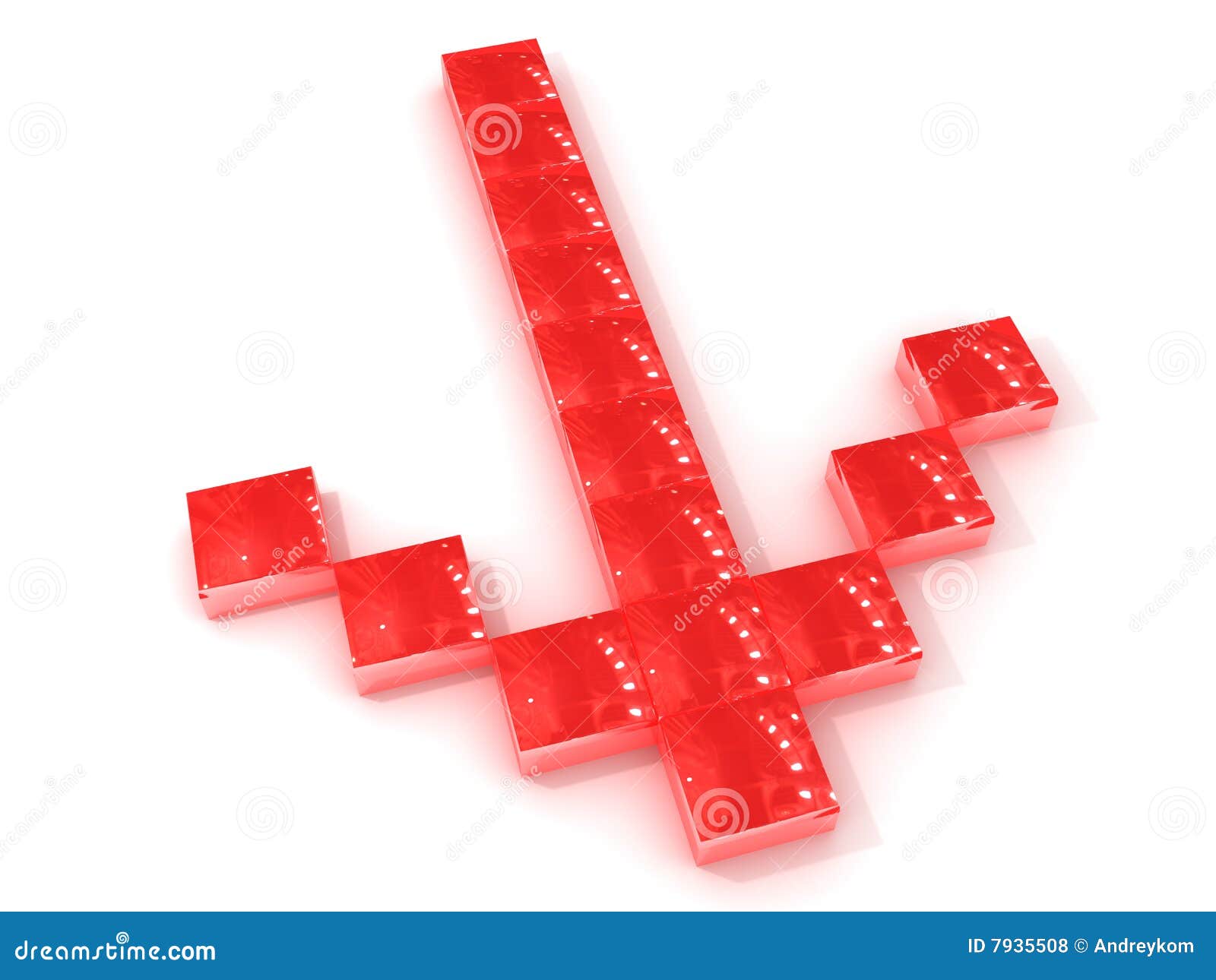 Abstract red arrow stock illustration. Illustration of dimension - 7935508