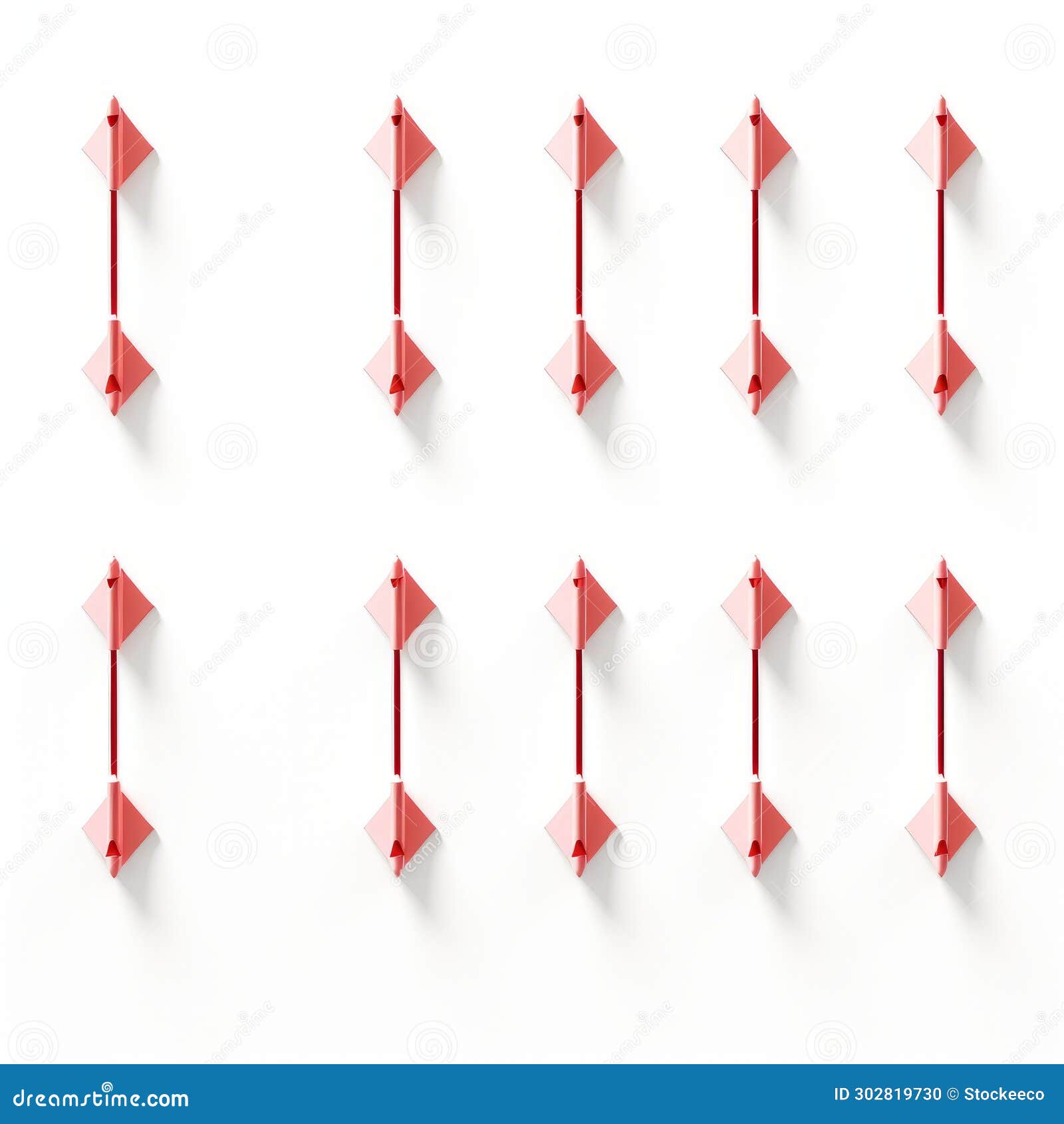 Abstract Red Arrows in Rows: Minimalist Sculpture Inspired Image Stock ...