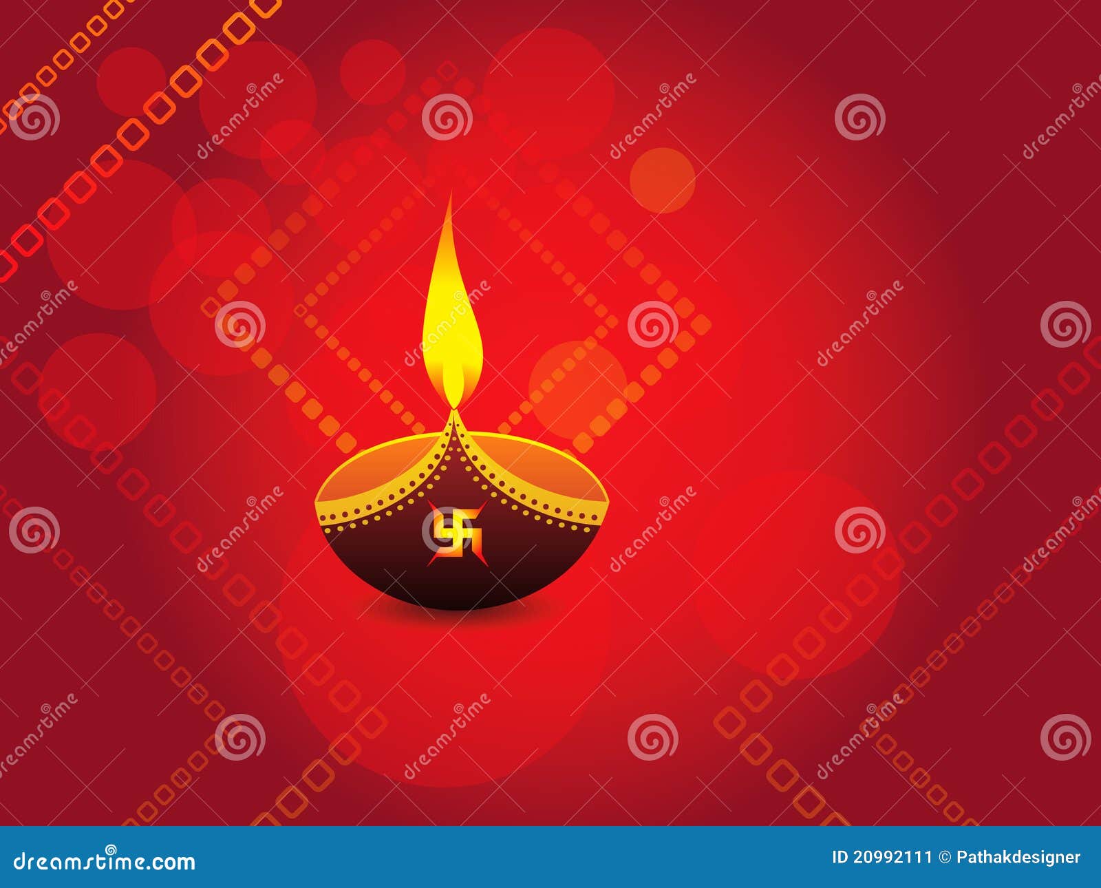 Abstract Red Artistic Background with Deepak Stock Vector ...