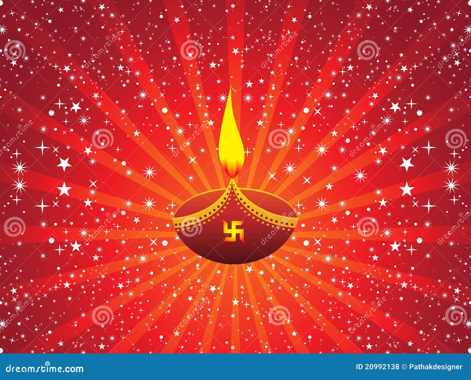 Abstract Red Artistic Background with Deepak Stock Vector ...