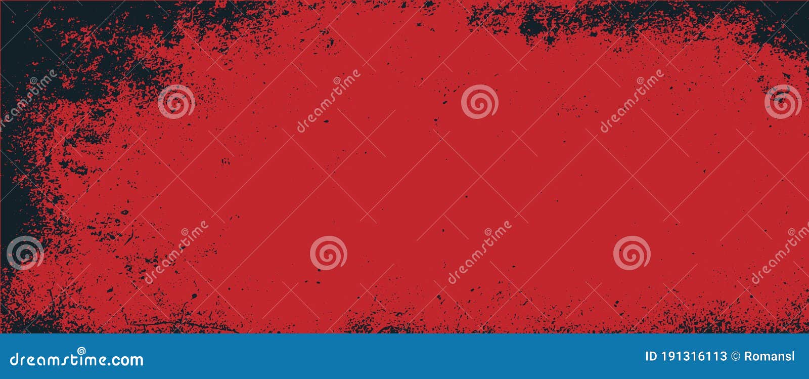 Abstract Red Background with Black Grunge Borders, Triangle Shapes in ...