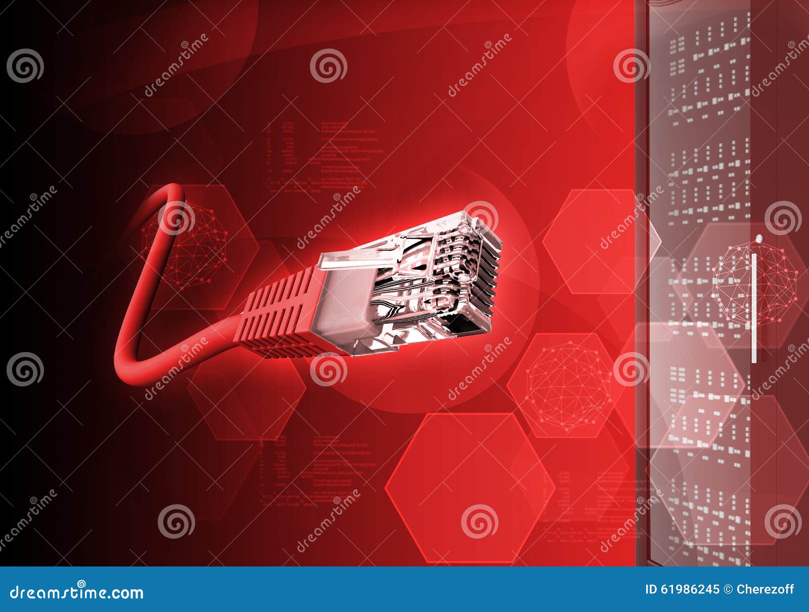 Abstract Red Background with Cable Stock Illustration - Illustration of ...